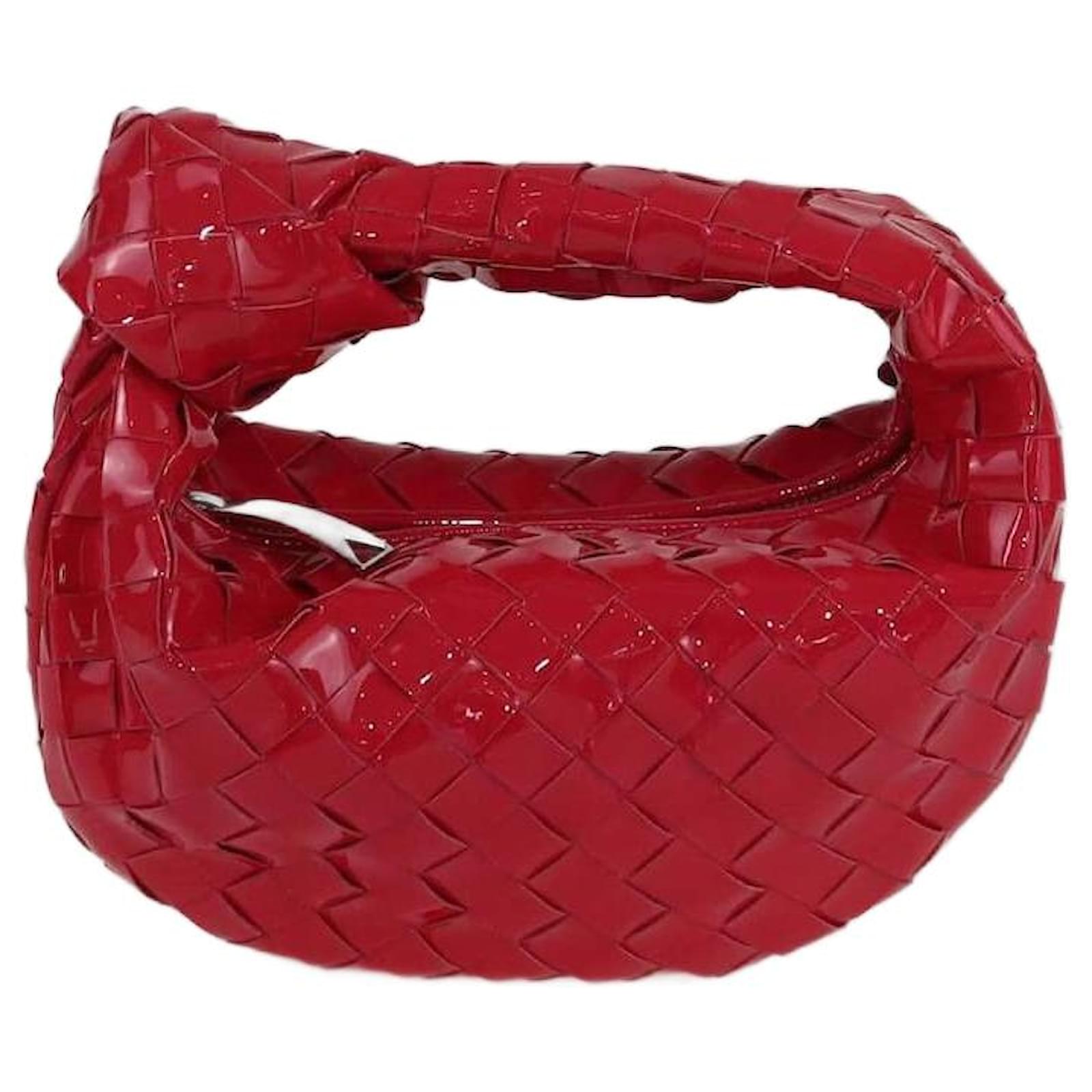 Bottega Veneta Red Intrecciato Patent Mini Jodie Bag Patent leather ref ...