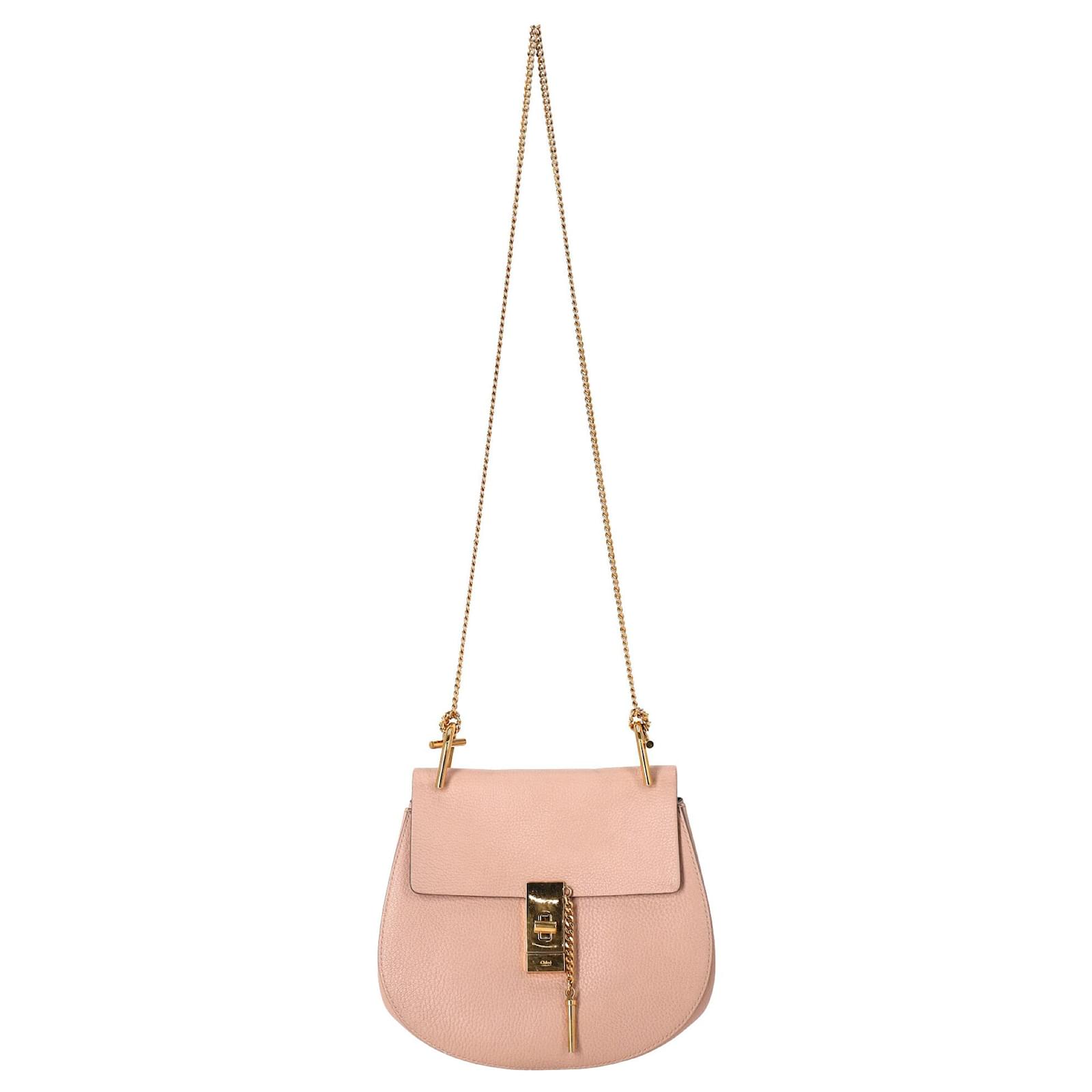 Chloé Medium Drew Shoulder Bag in Pastel Pink Leather ref.2392270 ...