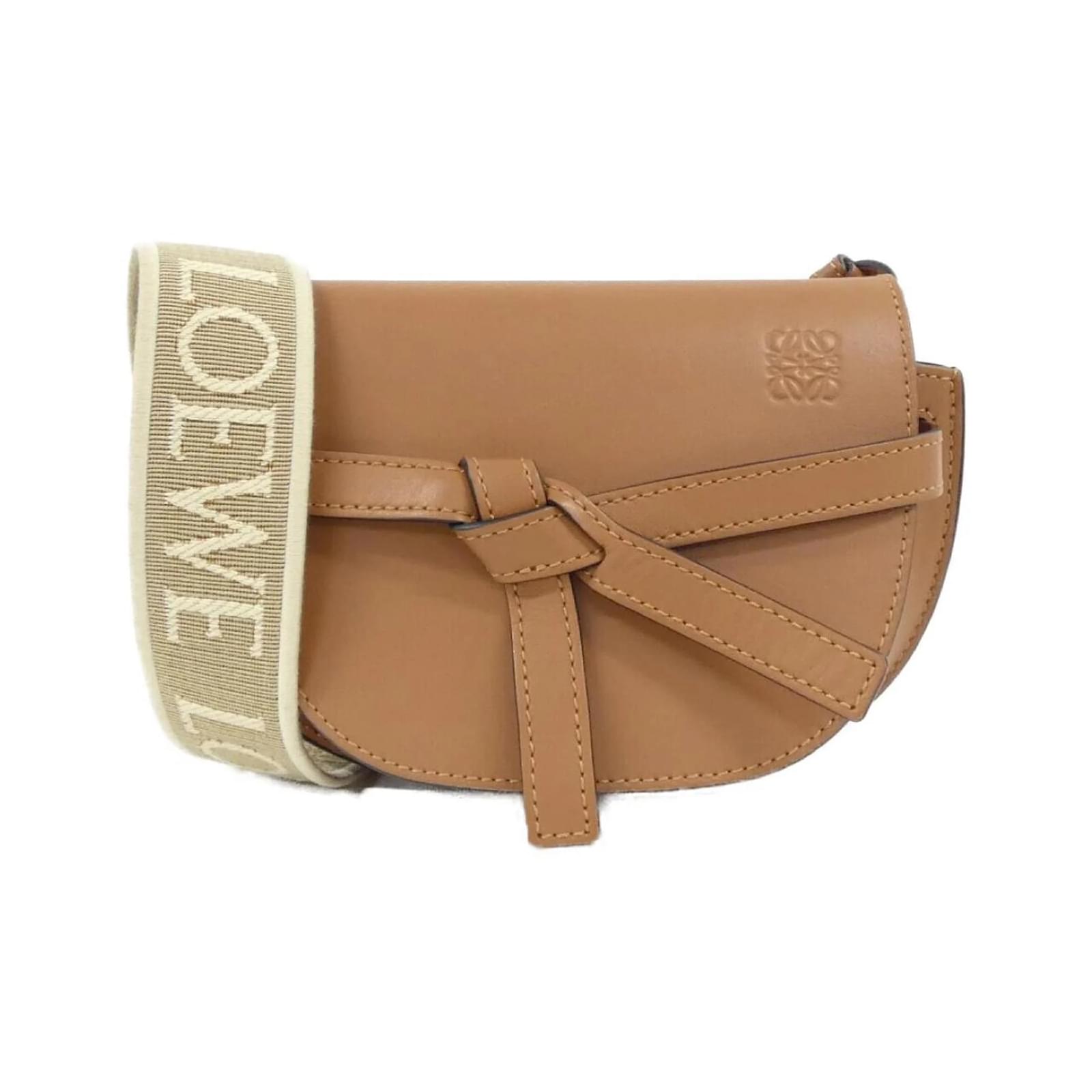 Loewe Gate Dual Mini Shoulder Bag Brown Leather ref.2396569 - Joli Closet