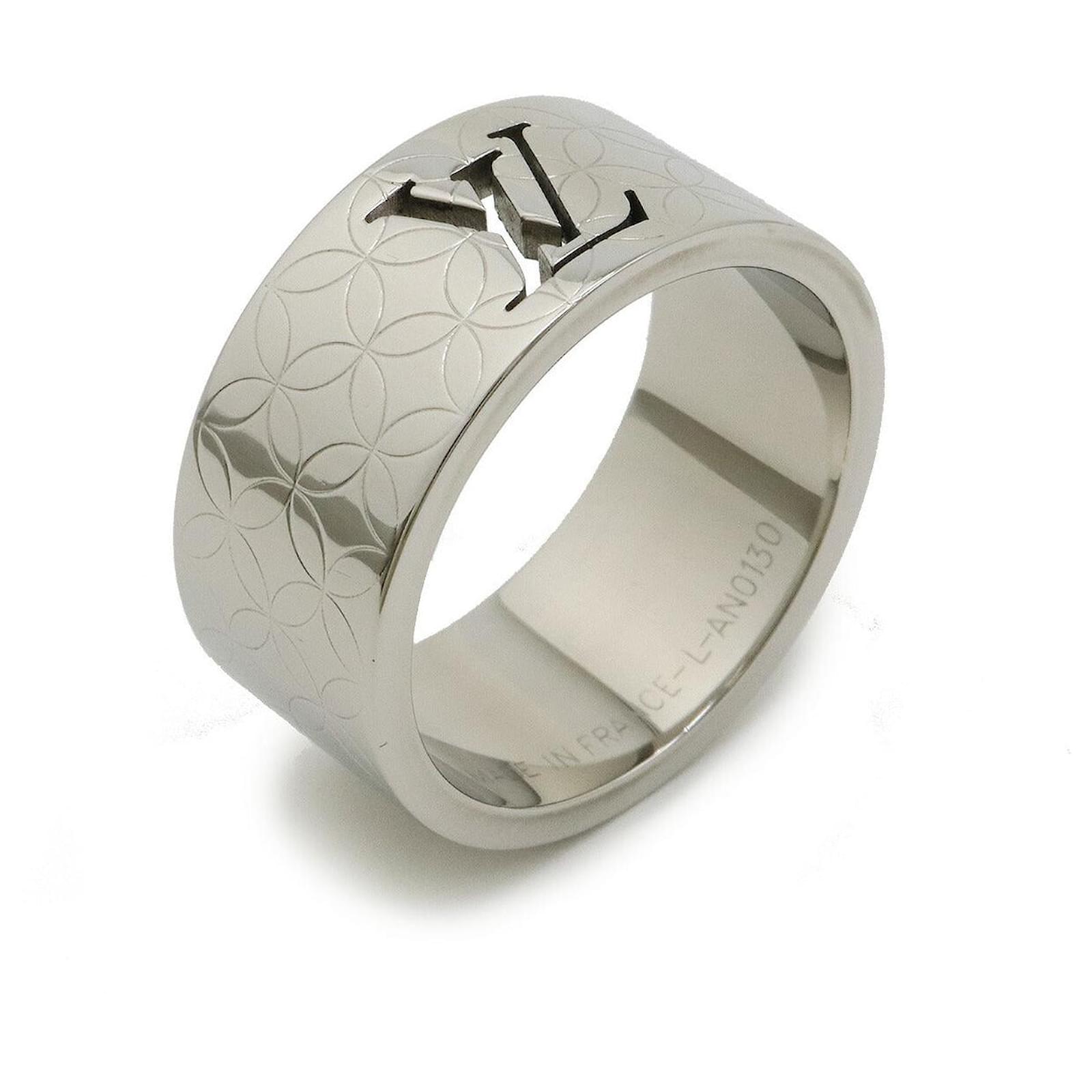 Louis Vuitton Men's Ring Stainless Steel Silvery Metallic Metal ref ...