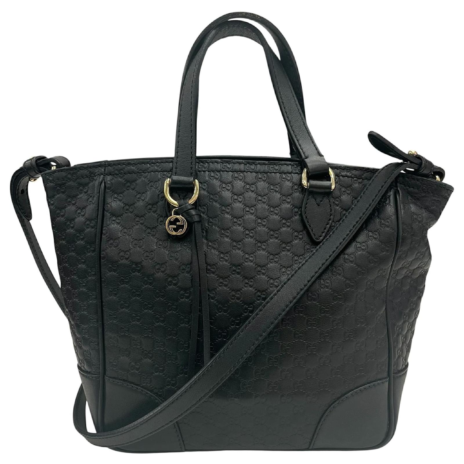 GUCCI Micro Guccissima Black Leather Shoulder Bag ref.2404981 - Joli Closet