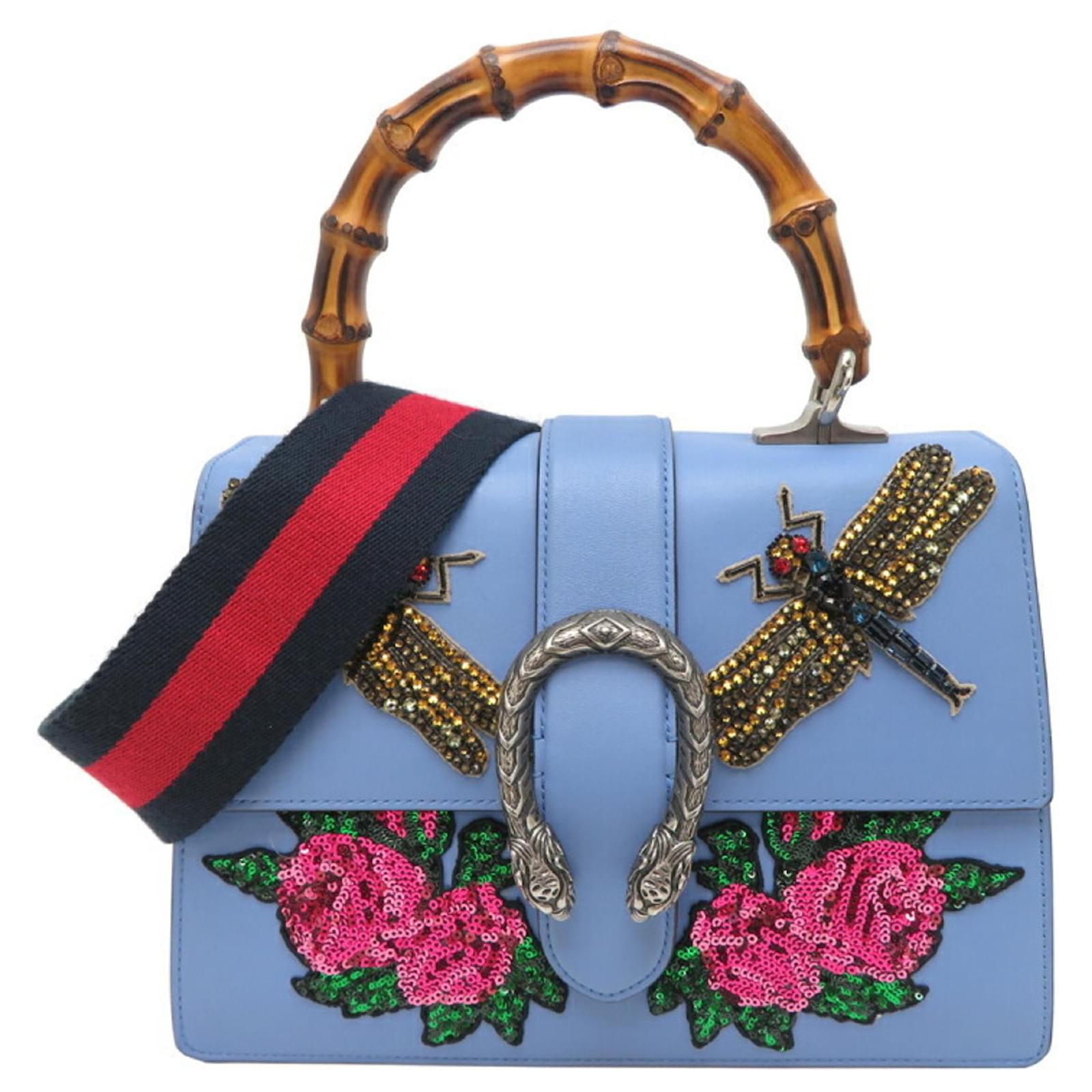 Gucci Dionysus Bamboo Blue Leather ref.2408431 - Joli Closet