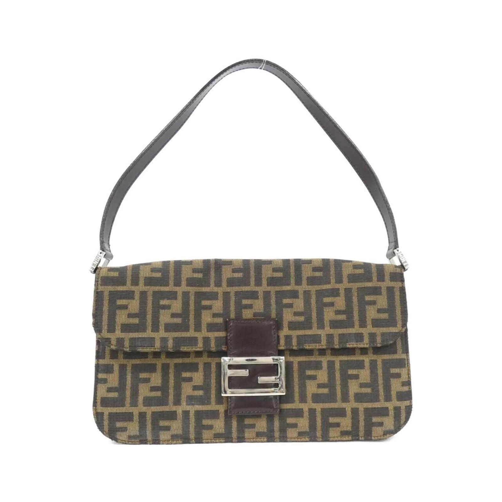 Fendi 16322 Shoulder Bag Leather Cloth ref.2417365 - Joli Closet