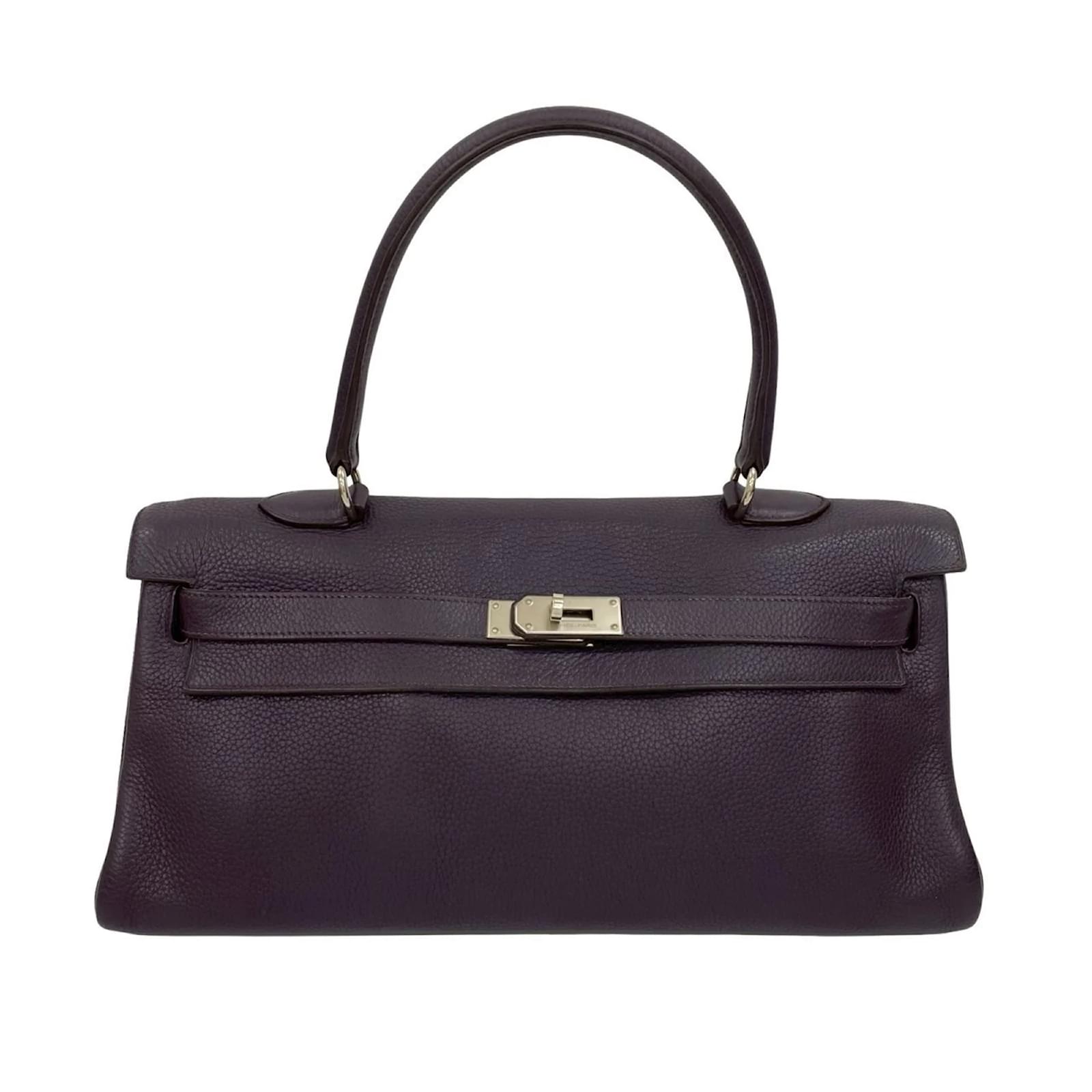 Hermès Hermes Kelly Shoulder Bag 42 Purple Leather ref.2418135 - Joli ...