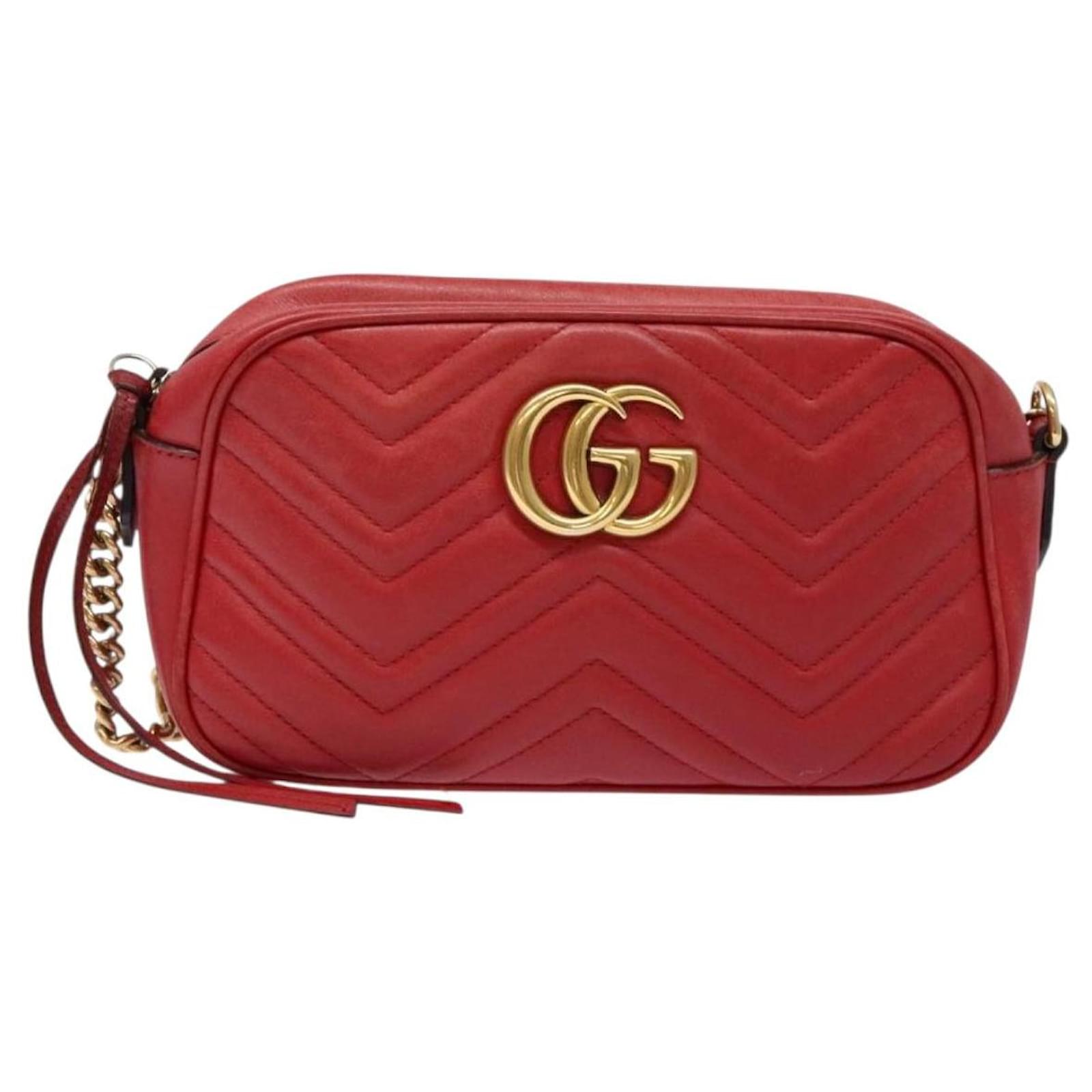 Gucci GG Marmont Red Leather ref.JC2421538 (Sold) - Joli Closet