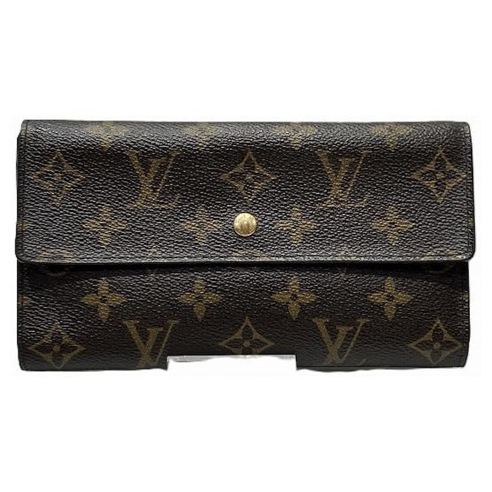 Louis Vuitton Porte Tresor International Monogram Long Wallet Brown ...