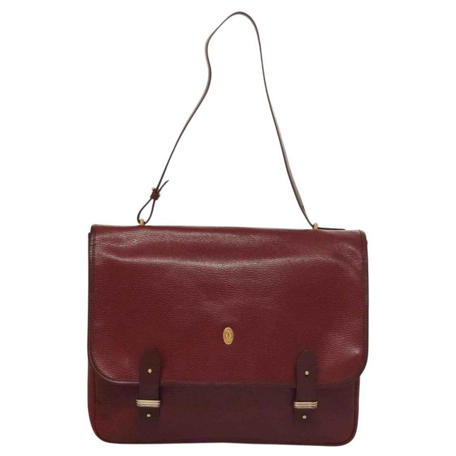 Cartier Must de Cartier Dark red Leather ref.2429306 - Joli Closet