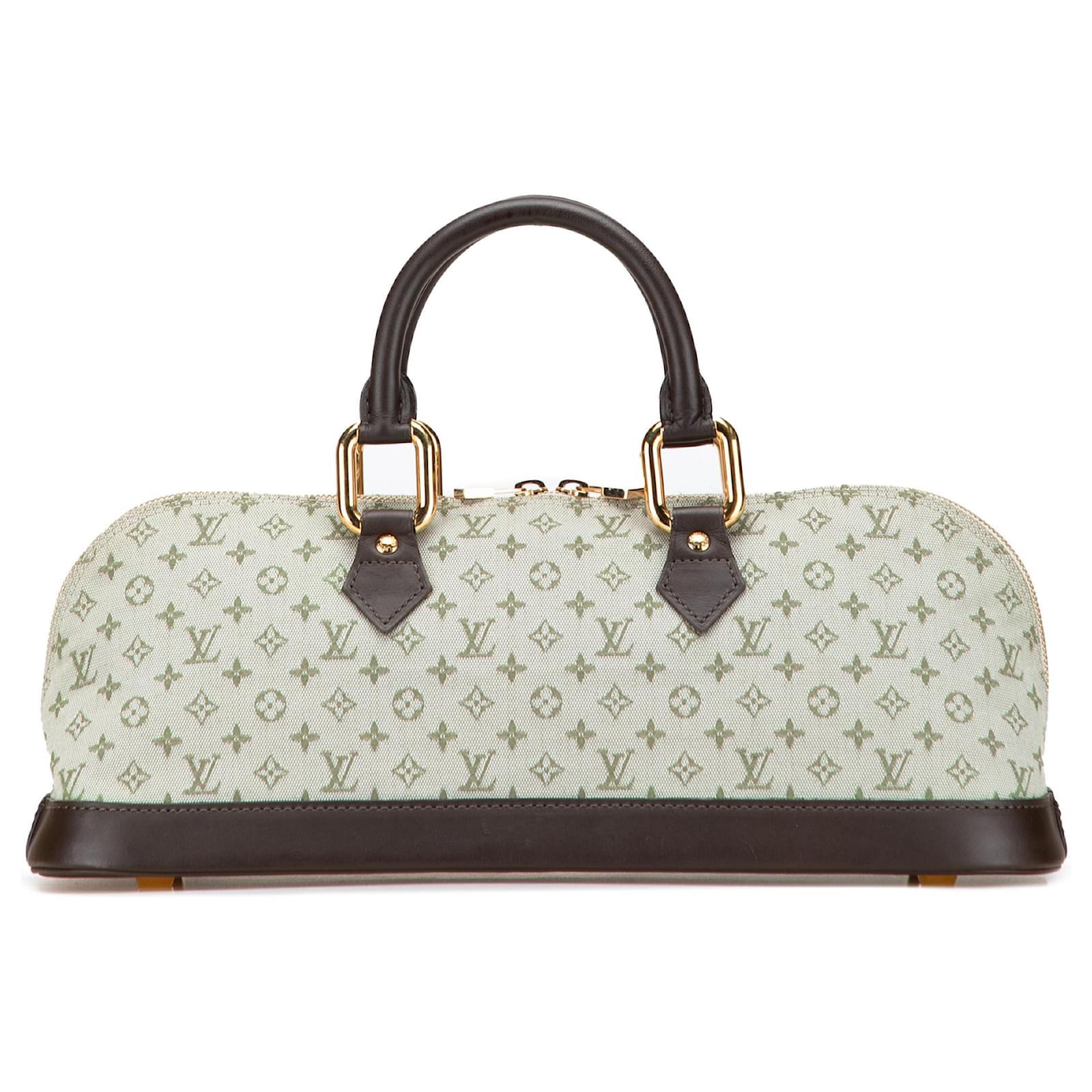 Louis Vuitton Gray Monogram Mini Lin Alma Horizontal Brown Pony-style ...