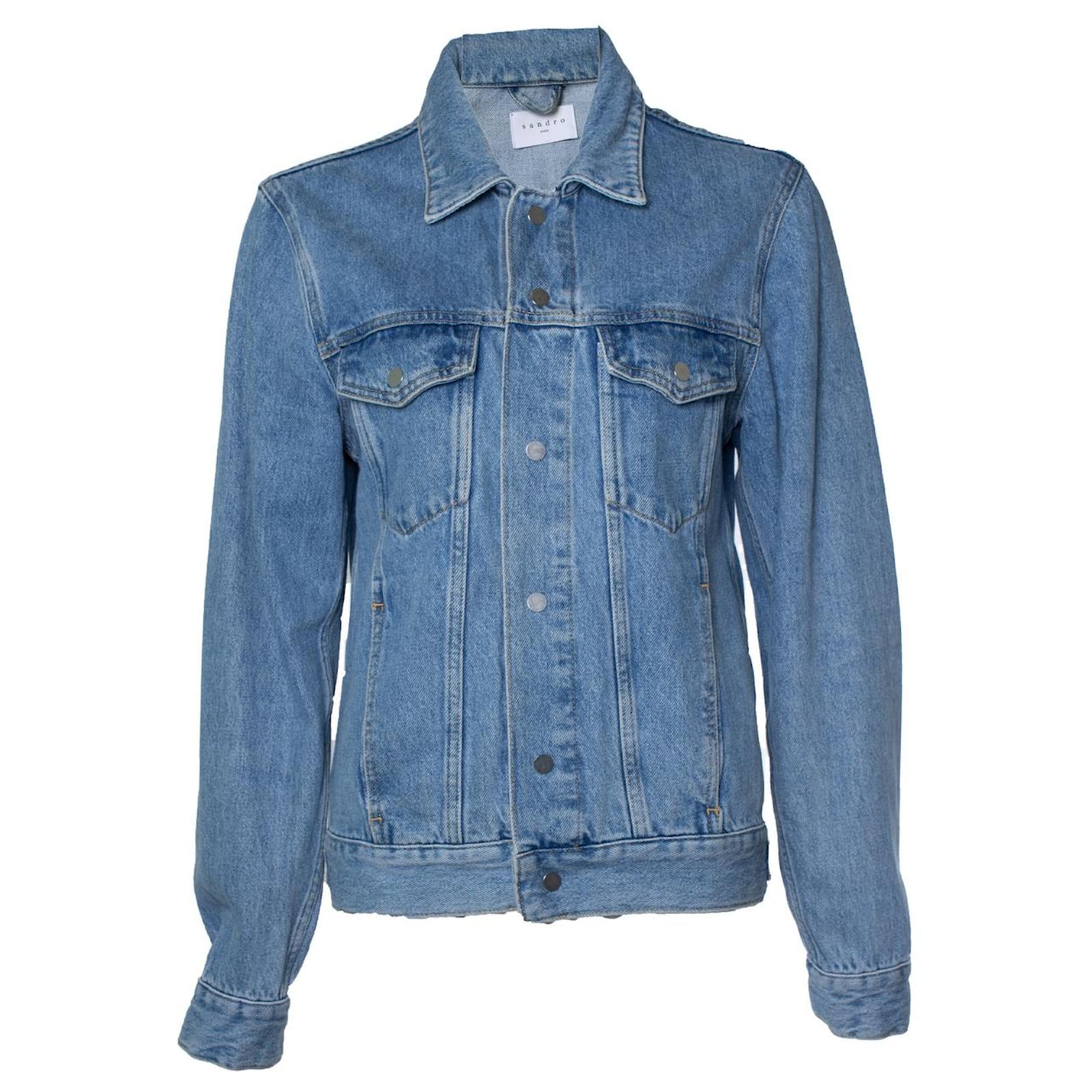 Sandro, denim jacket in light blue Cotton ref.1761101 - Joli Closet