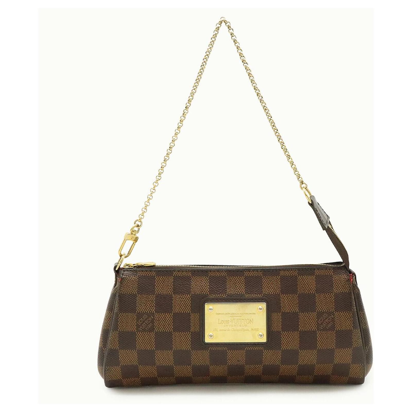 Louis Vuitton Eva Damier Shoulder Bag Brown Cloth ref.2387395 - Joli Closet