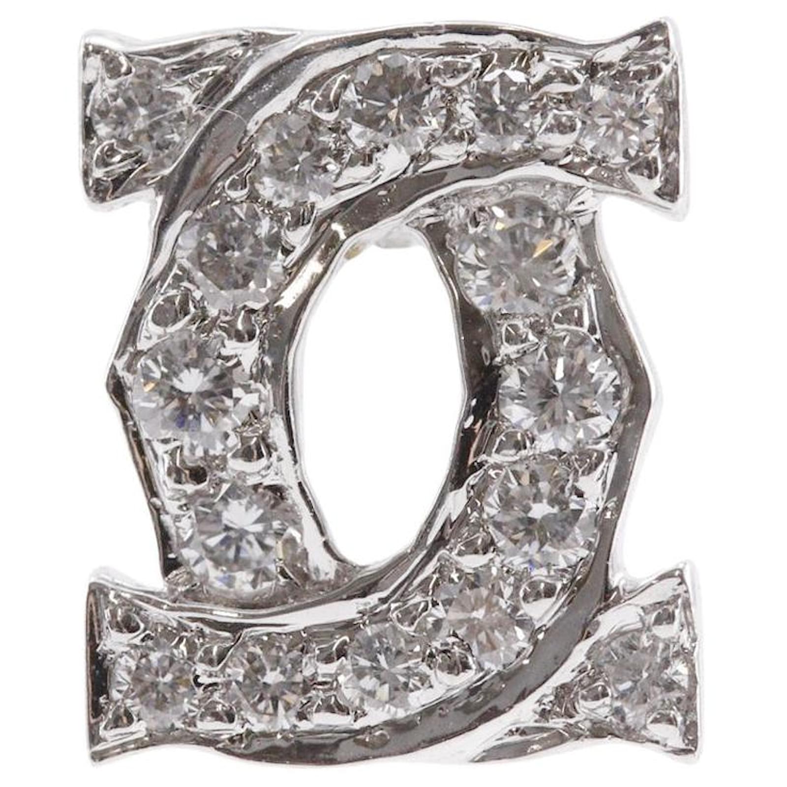 Cartier 2C Entrelace Au750 Diamond Earring Silvery Metal ref.2387584 ...
