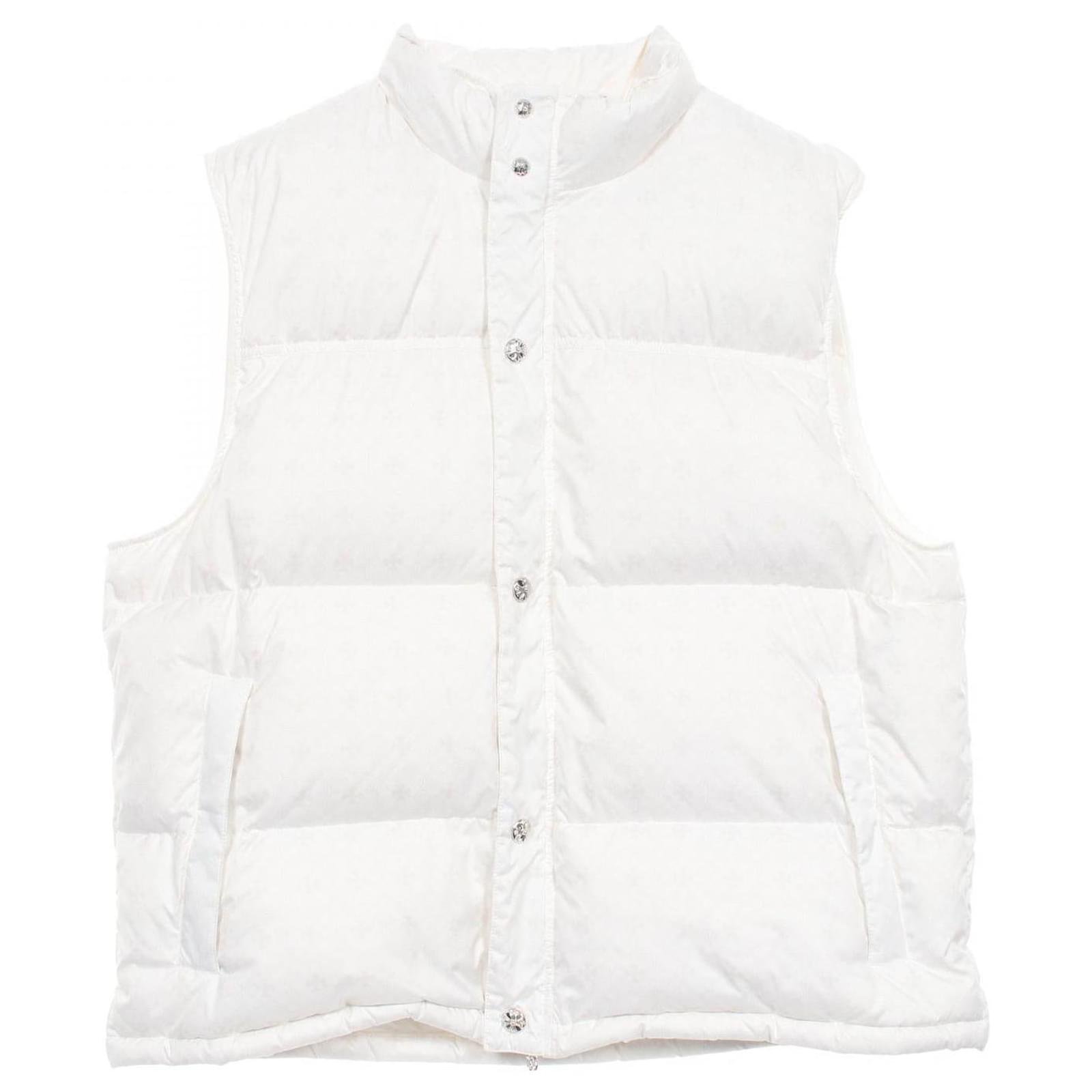 Autre Marque Chrome Hearts STIFF VEST Polyester Down Vest White Cream ...