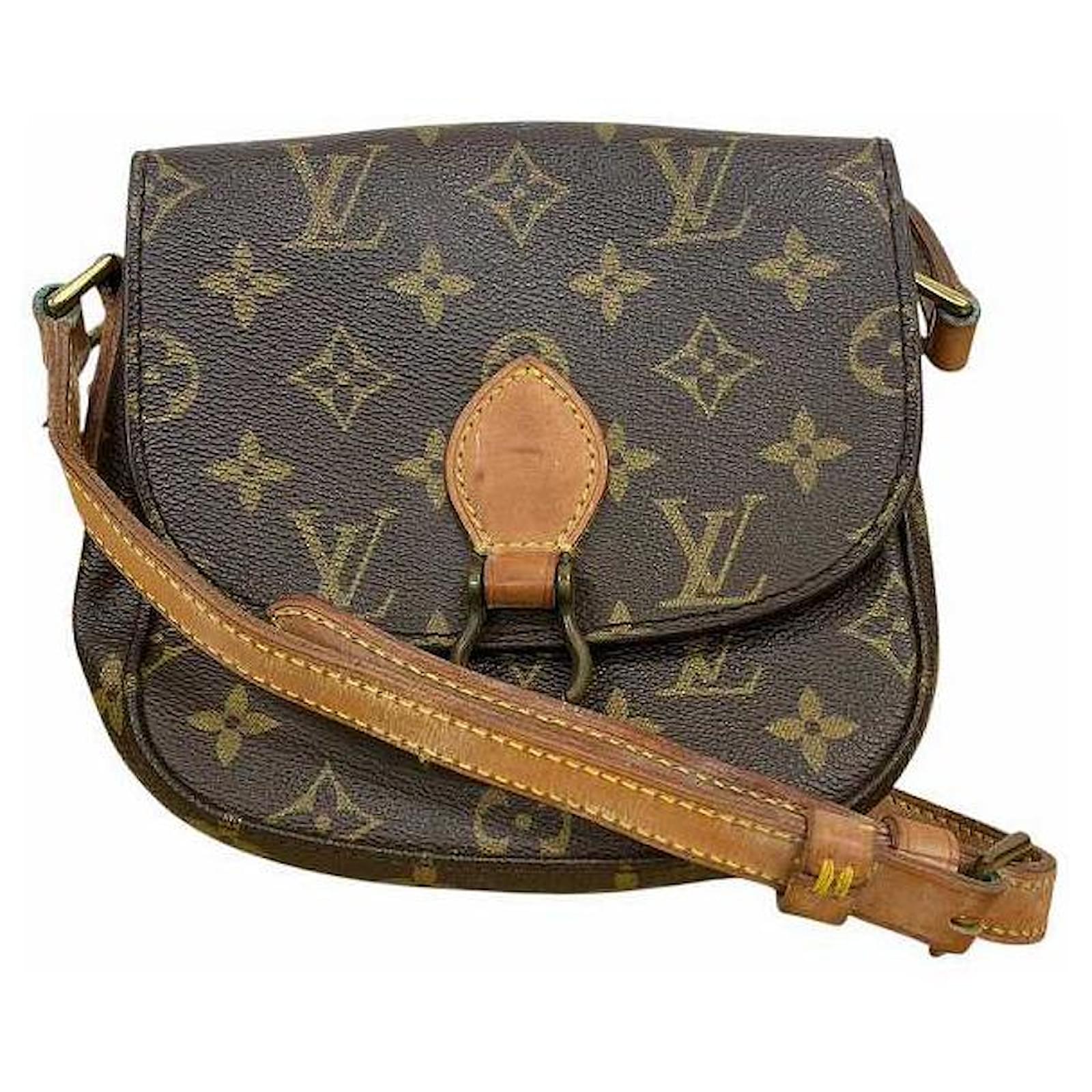 Louis Vuitton Mini Sac Souple Monogram Shoulder Bag Brown Cloth Cloth ...