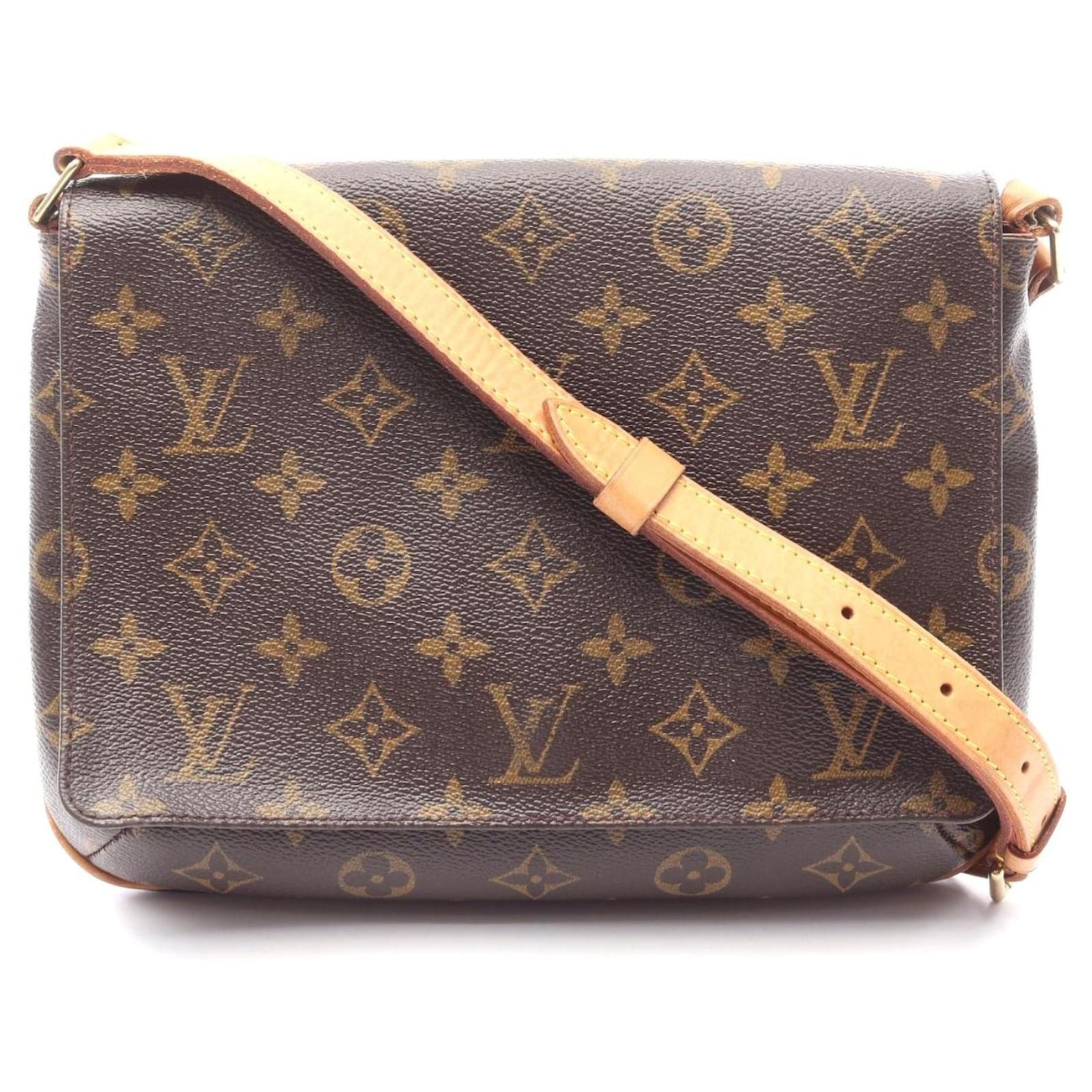 Louis Vuitton Musette Tango Long Strap Shoulder Bag Brown Cloth ref ...