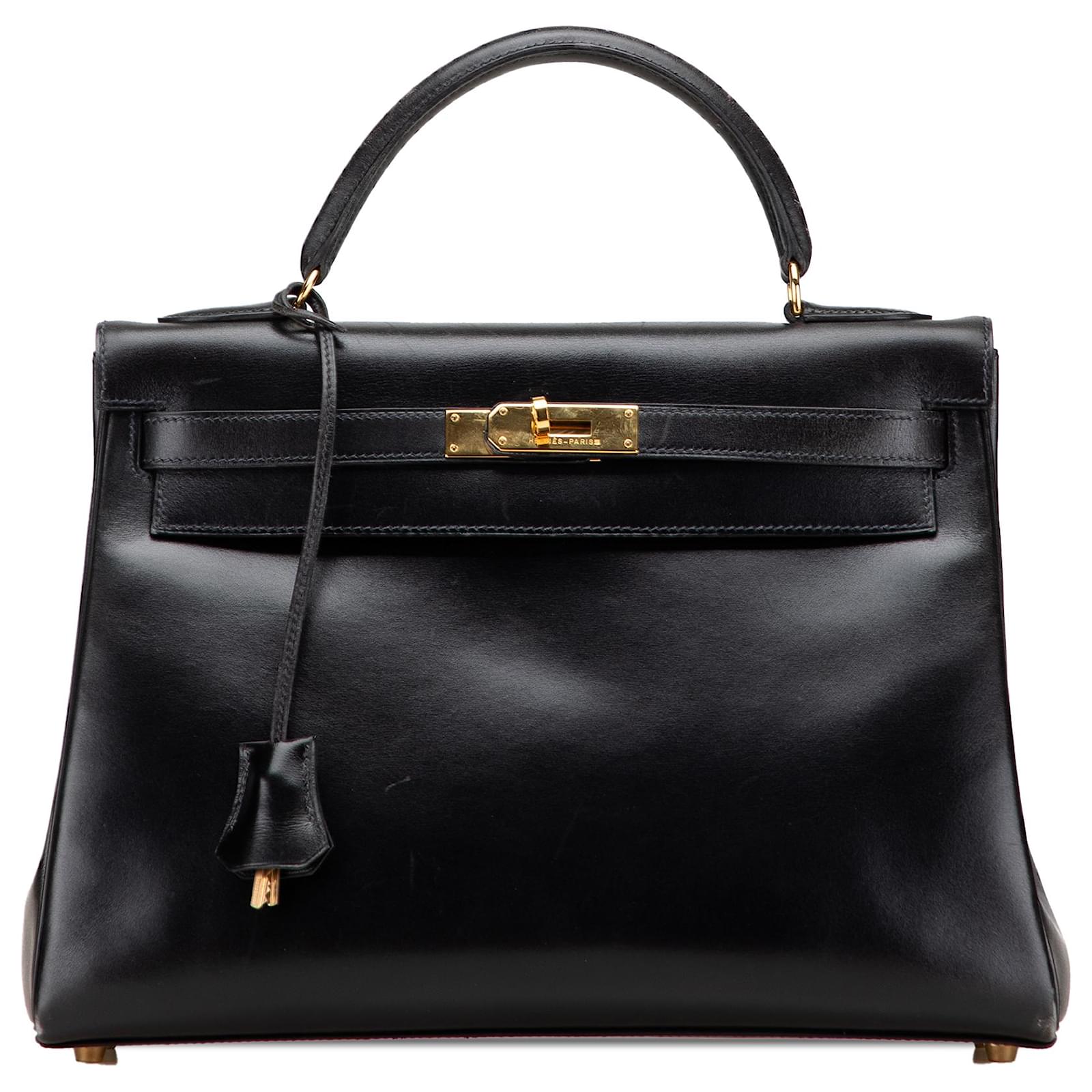 Hermès Black Box Calf Kelly Retourne 32 (Sold) - Joli Closet
