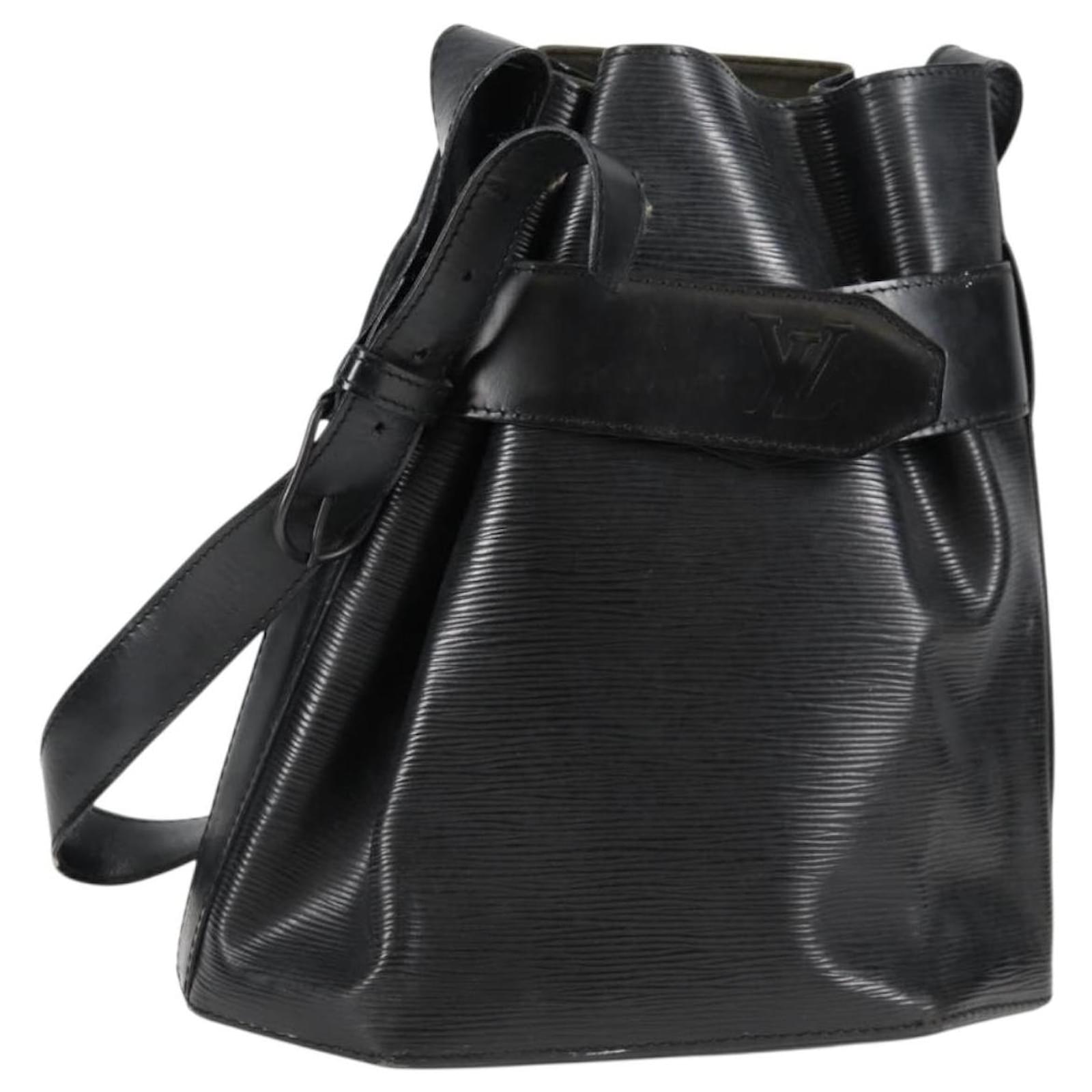 LOUIS VUITTON Epi Sac Depaule PM Shoulder Bag Black M80157 LV Auth ...