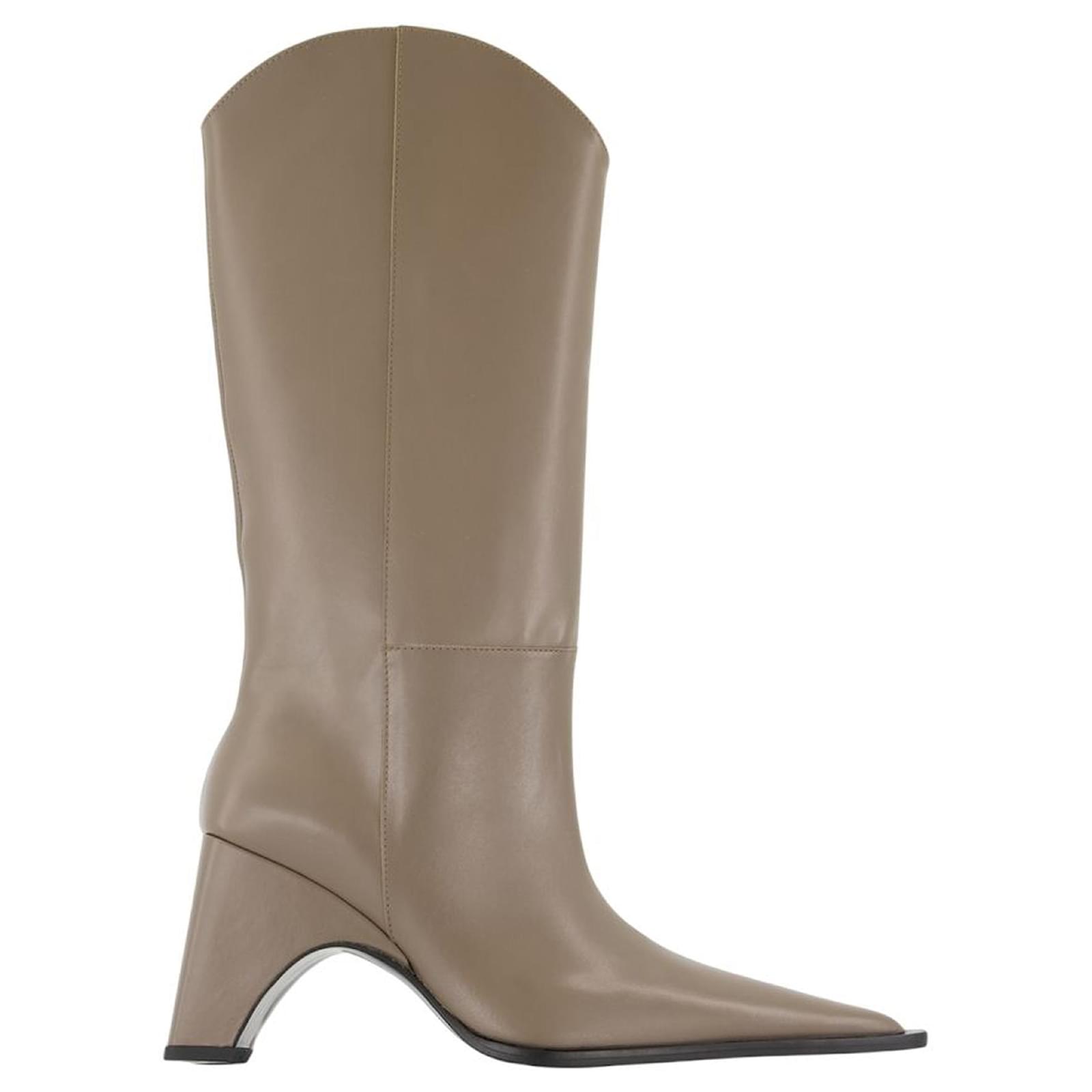Cowboy Bridge Boots - Coperni - Leather - Brown Pony-style calfskin ref ...