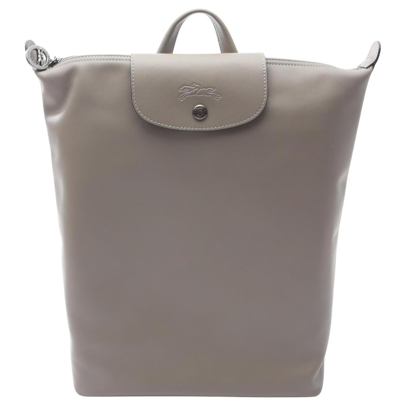 Longchamp Le Pliage XTRA Leather Backpack Grey ref.2447642 - Joli Closet