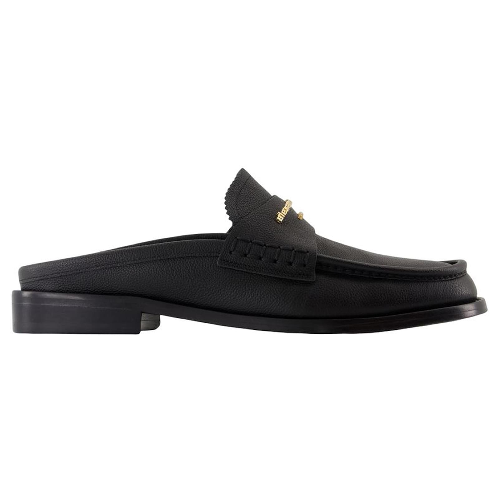 Autre Marque Carter Slides - Alexander Wang - Leather - Black Pony ...