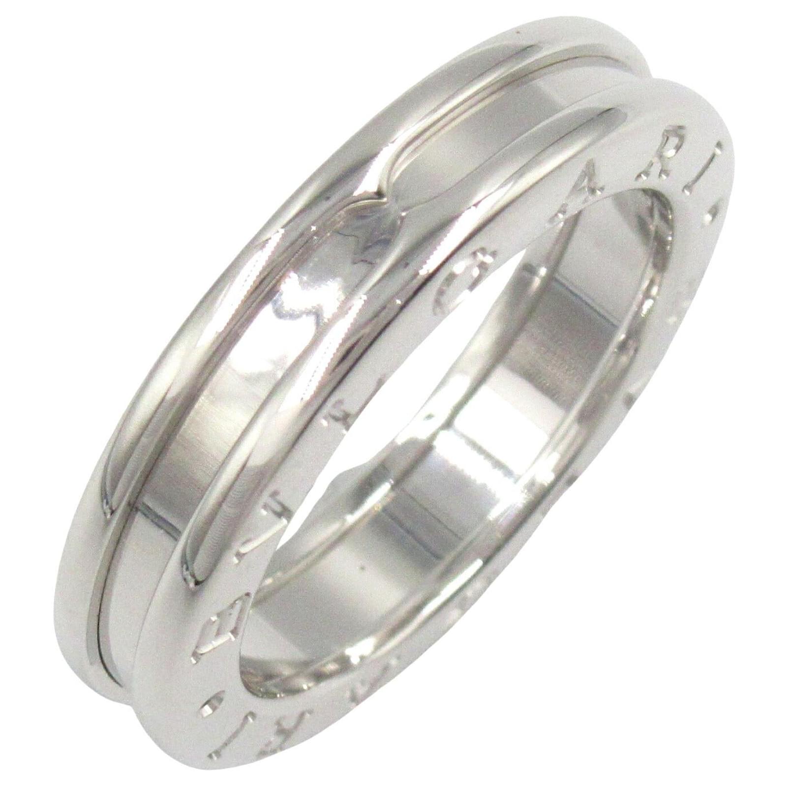 Bulgari Bvlgari B-zero1 Ring K18WG White Gold Silvery Metallic Metal ...