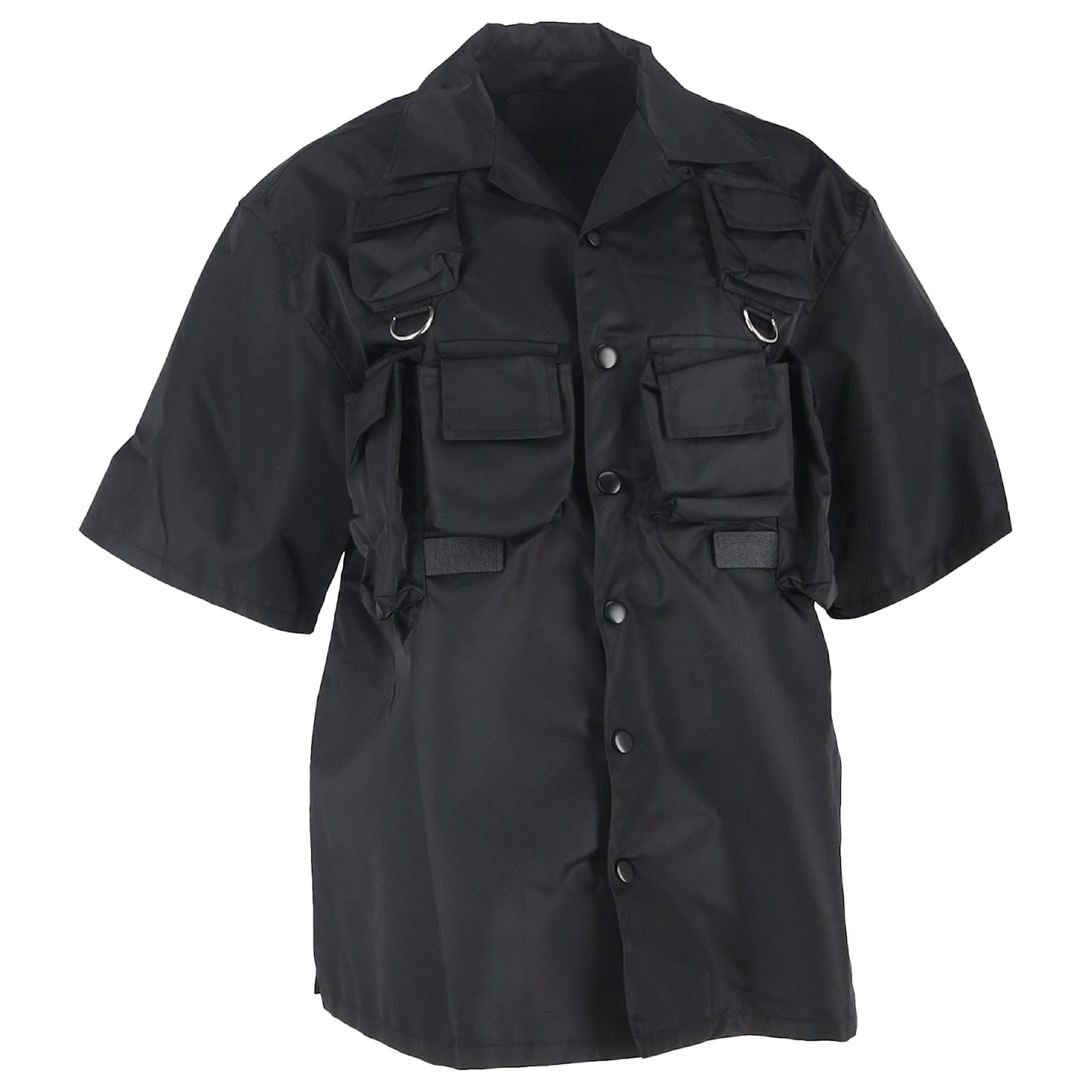 Prada Re-Nylon Multi-Pocket Shirt in Black Polyamide ref.2448455 - Joli ...