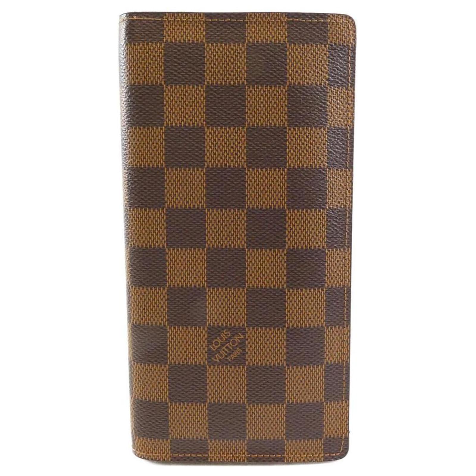 Louis Vuitton Portefeuille Brazza Damier Long Wallet Brown Cloth ref ...