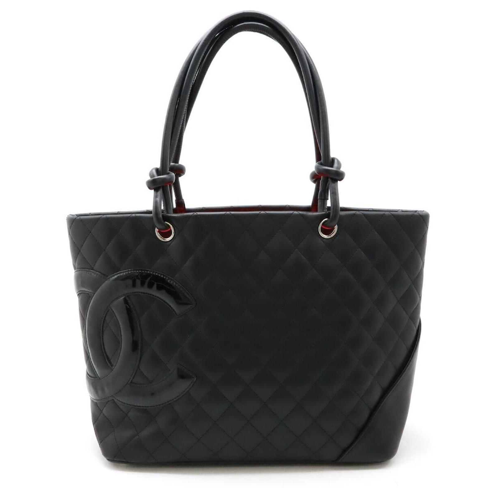 Chanel Cambon Line Coco Mark Large Tote Bag Black Enamel ref.2450458 ...