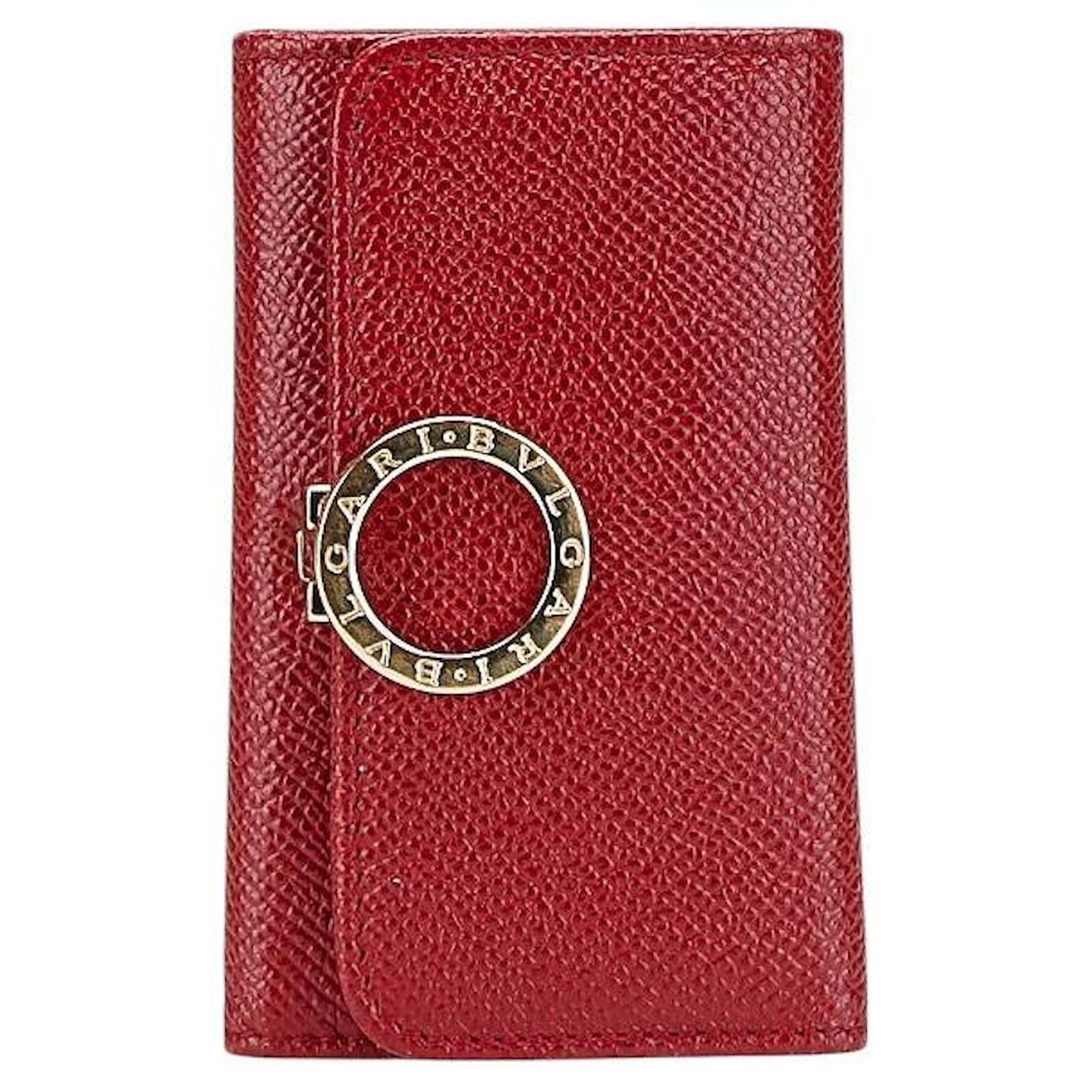Bvlgari Bulgari Bulgari Leather Key Case Red ref.2453407 - Joli Closet