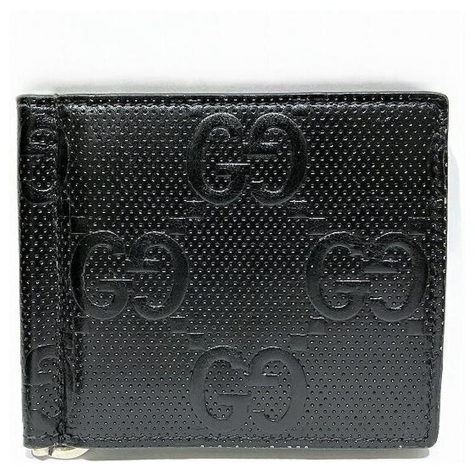Gucci GG Embossed Leather Wallet Black ref.2455407 - Joli Closet