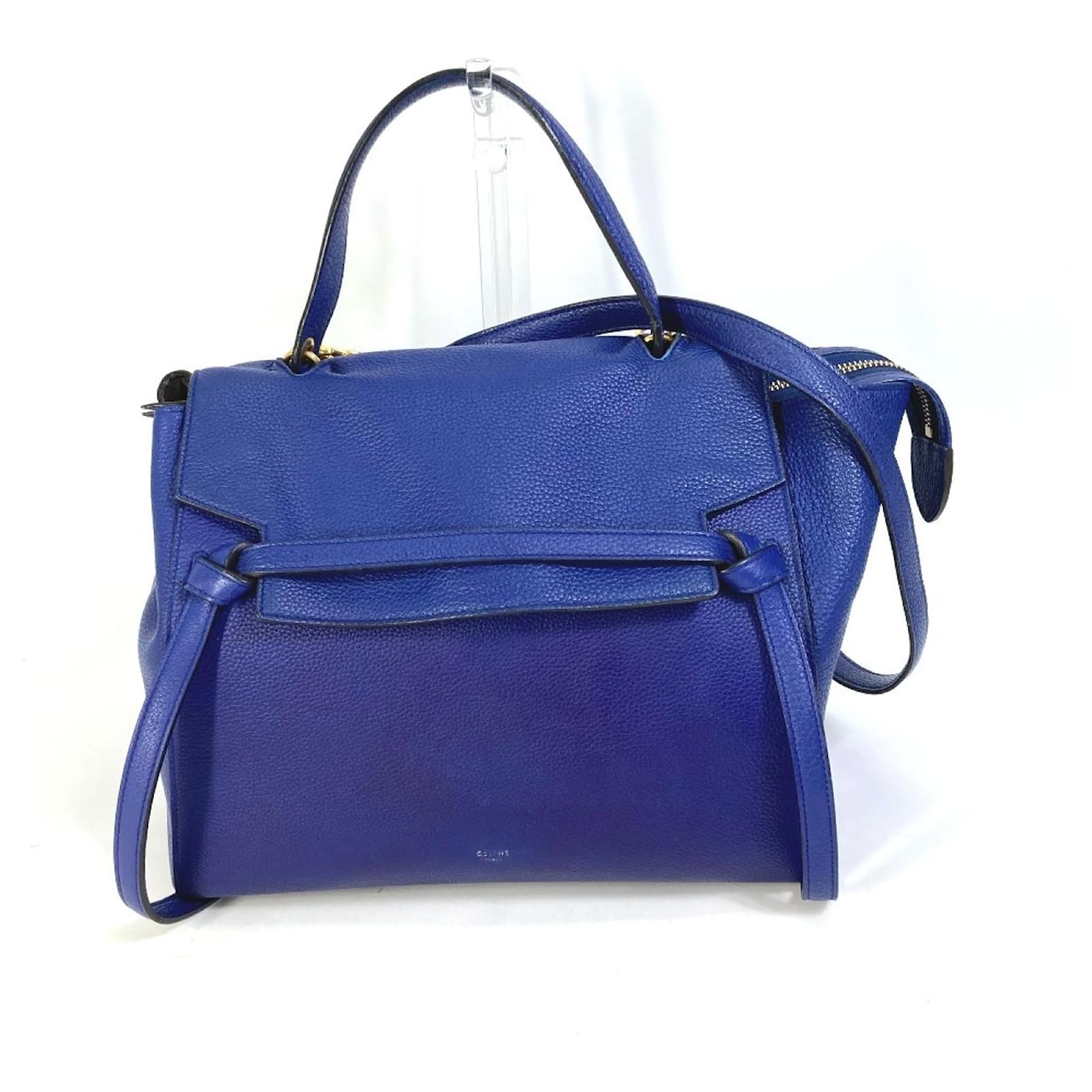 Céline Celine Blue Leather Handbag ref.2455566 - Joli Closet