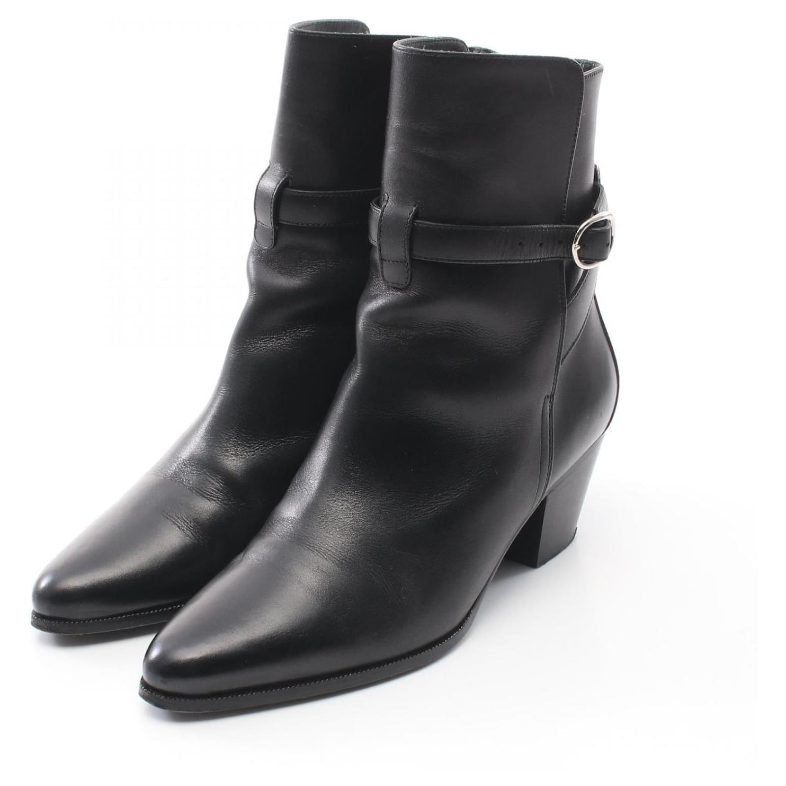 Céline Celine Leather Boots Black ref.2457170 - Joli Closet