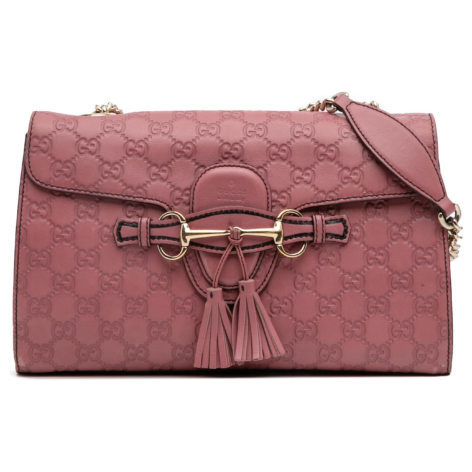 Gucci Pink Medium Guccissima Emily Shoulder Bag Leather Pony-style ...