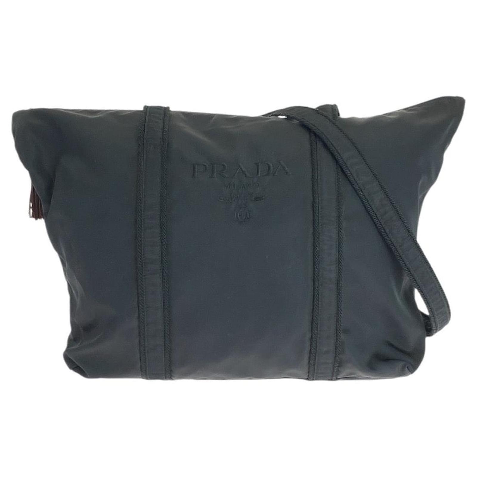 Prada Tessuto Logo Embroidery 2way Tote Bag Black Nylon ref.2458914 ...