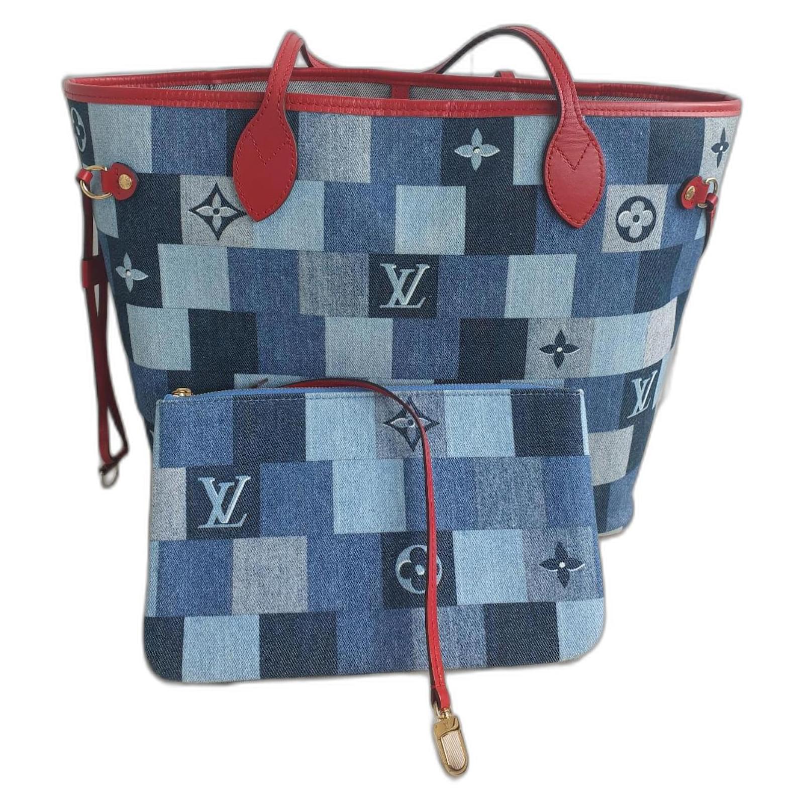 Louis Vuitton Neverfull MM Monogram Denim Blue ref.2459871 - Joli Closet
