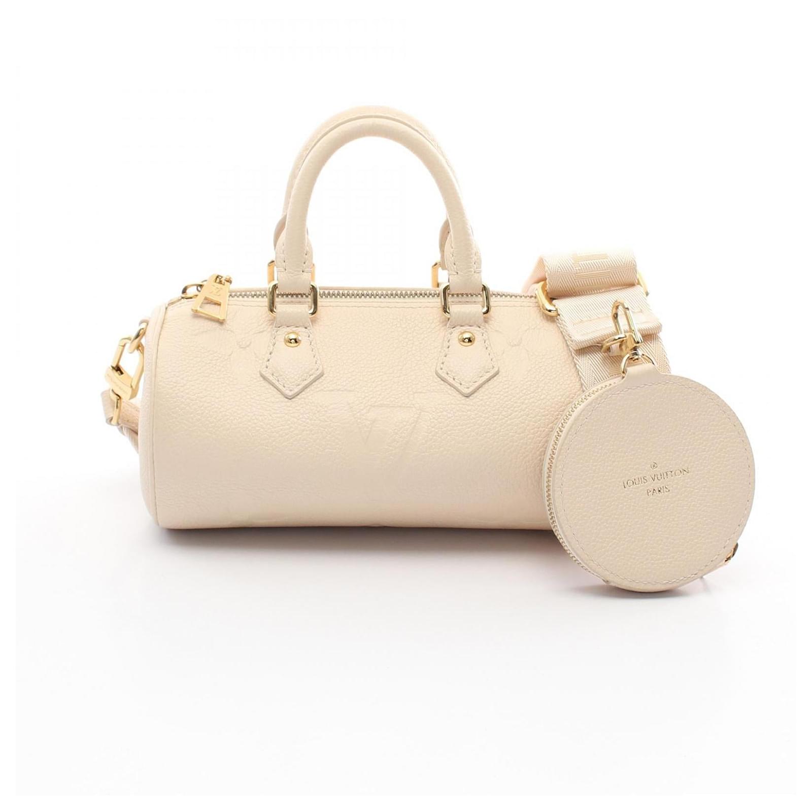 Louis Vuitton Papillon BB Monogram Empreinte 2way bag White Leather ref ...