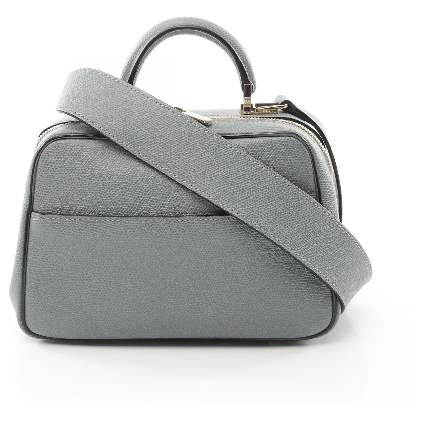 Valextra Serie S Mini Leather Handbag Blue ref.2460821 - Joli Closet
