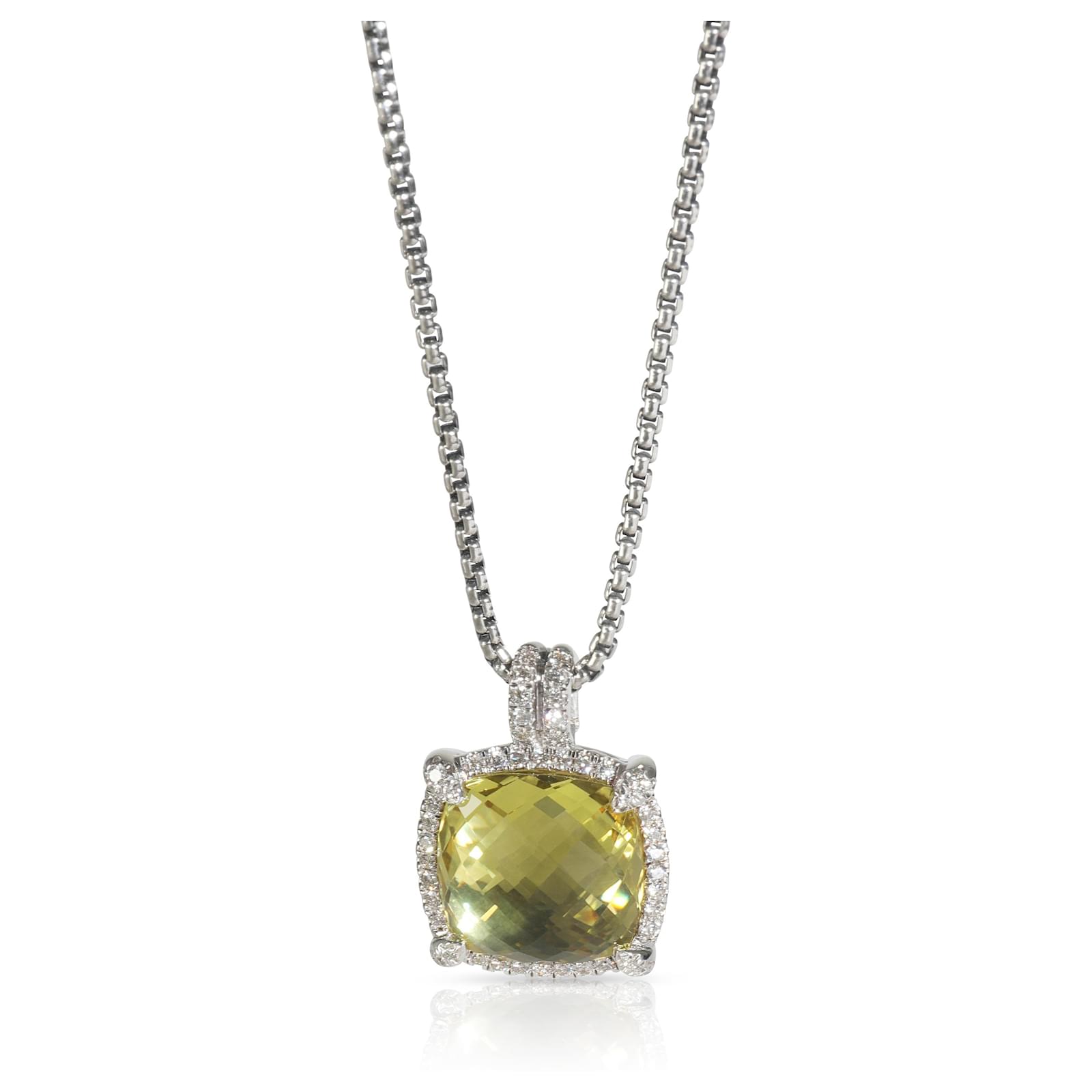 David Yurman Sterling Silver Lemon Quartz and Diamond Chatelaine ...