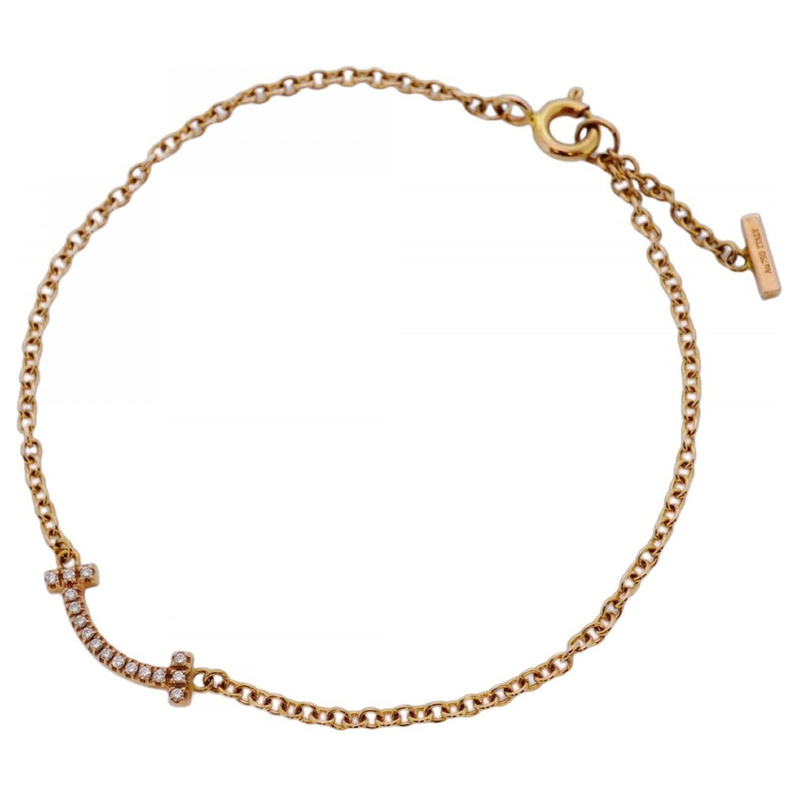 Tiffany & Co Tiffany T Smile Mini Bracelet in 18K Pink Gold ref.2463261 ...