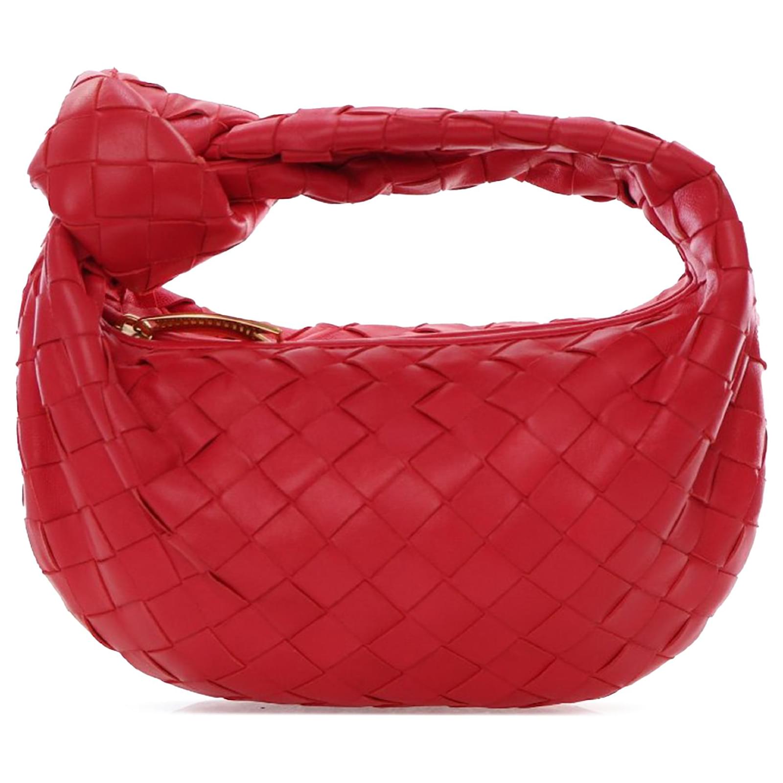 Bottega Veneta Red Mini Nappa Intrecciato Jodie Leather ref.2464111 ...