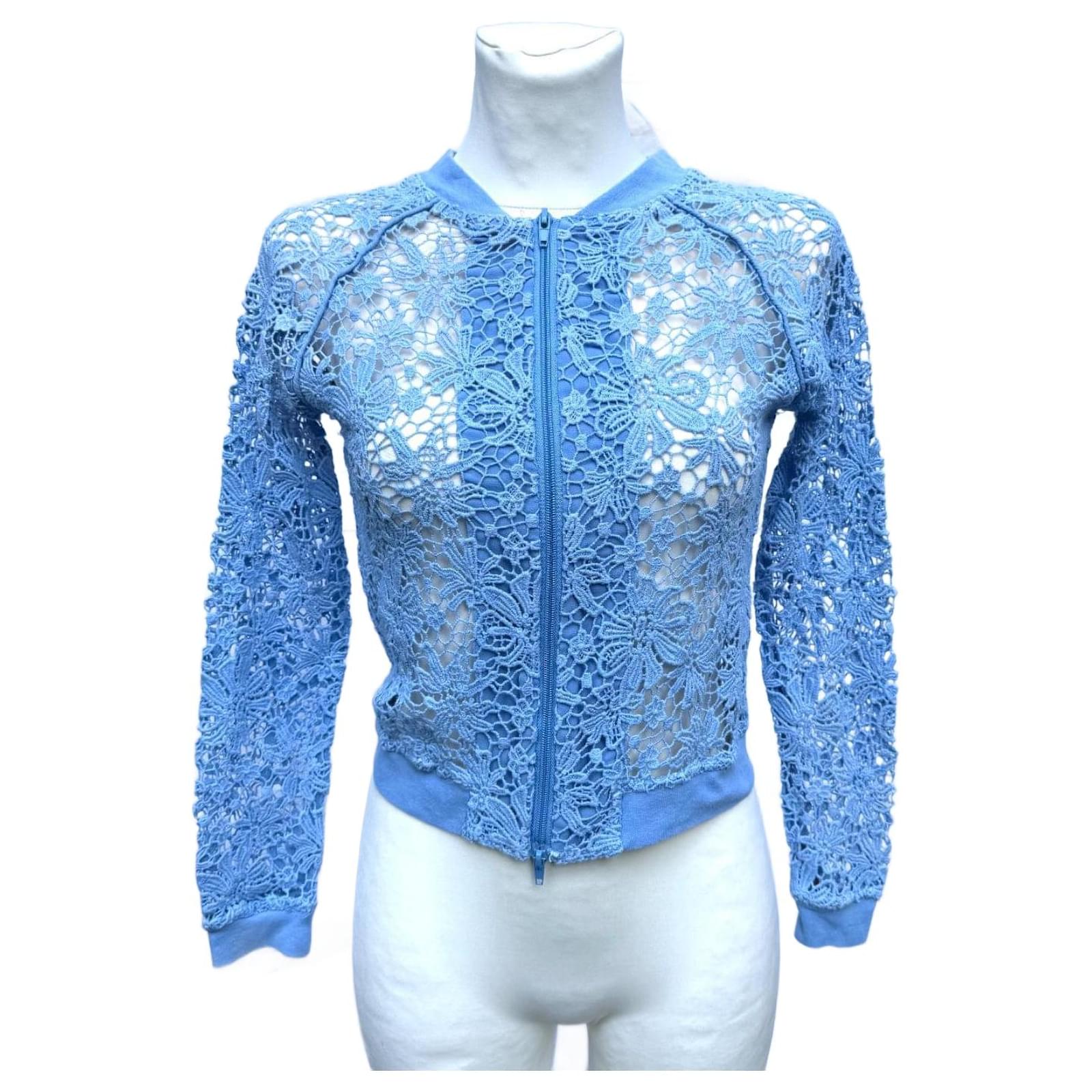 Twin Set Jackets Light blue Cotton ref.2465361 - Joli Closet
