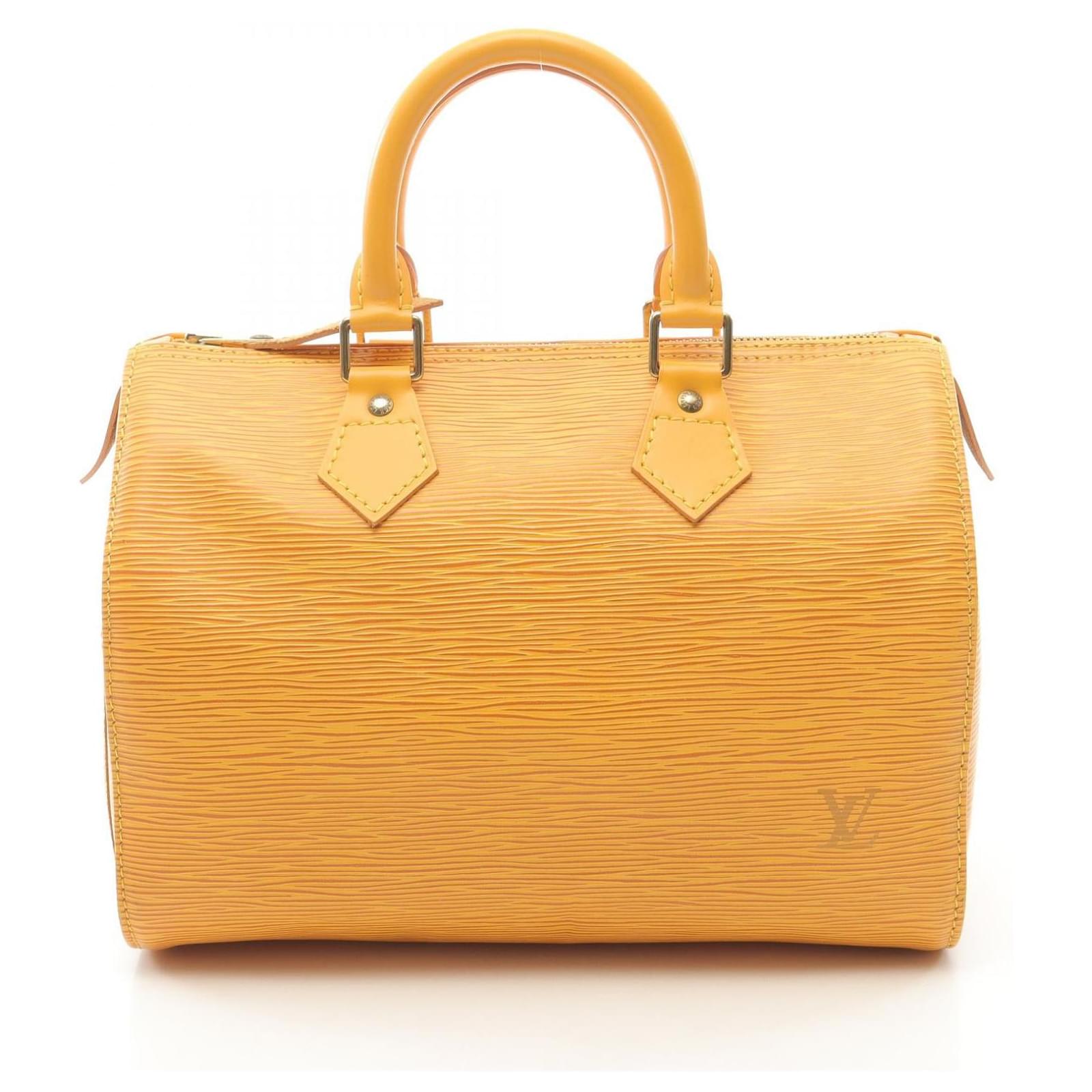 Louis Vuitton Speedy 25 Epi Handbag Yellow Leather ref.2465391 - Joli ...