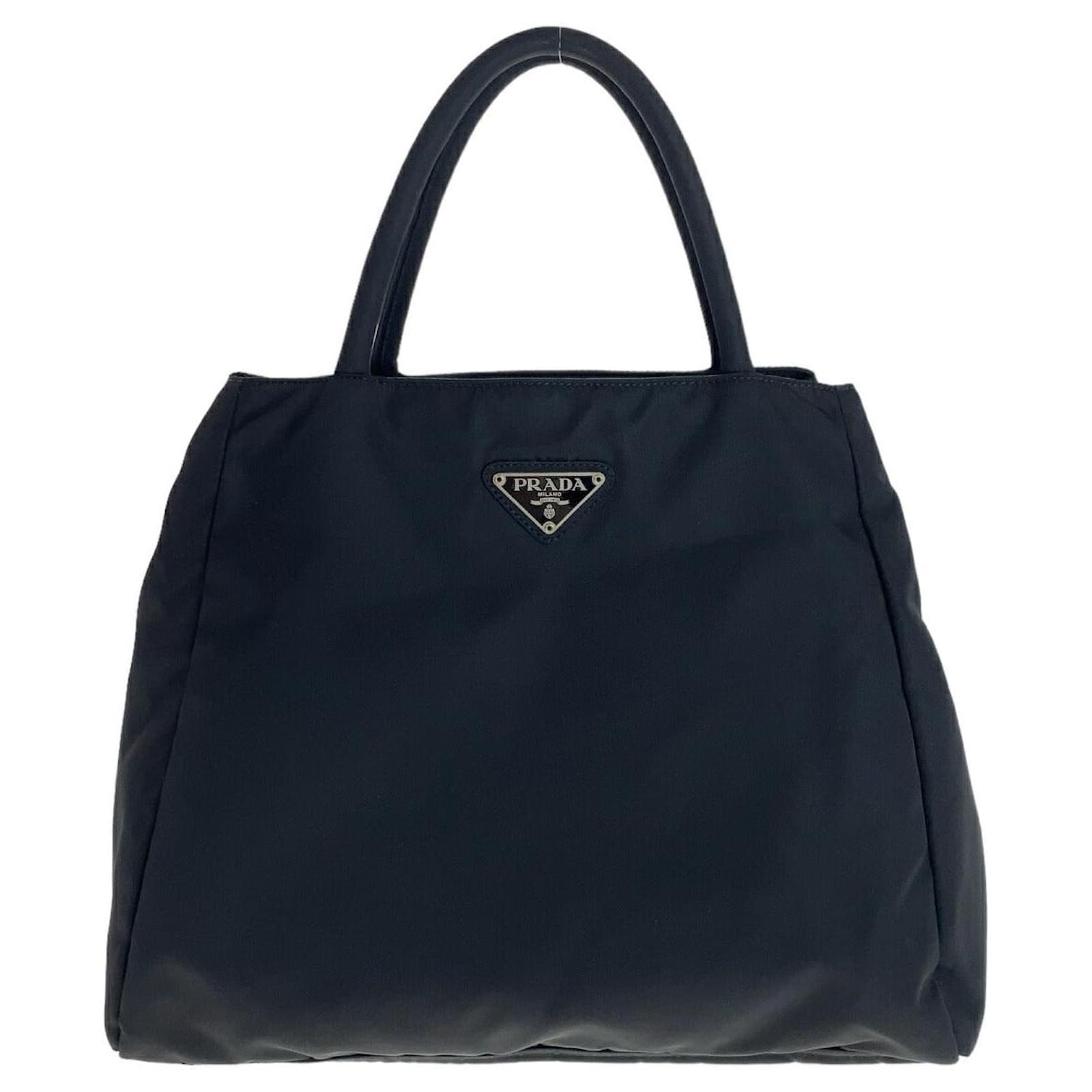 Prada Nylon Tessuto Triangle Logo Tote Black ref.2465457 - Joli Closet