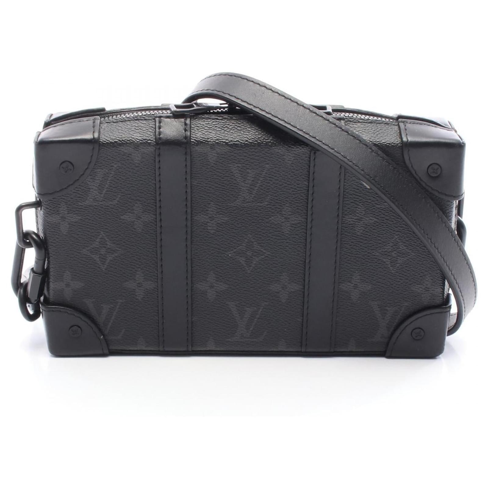 Louis Vuitton Soft Trunk Wallet Monogram Shoulder Bag Black Cloth ref ...
