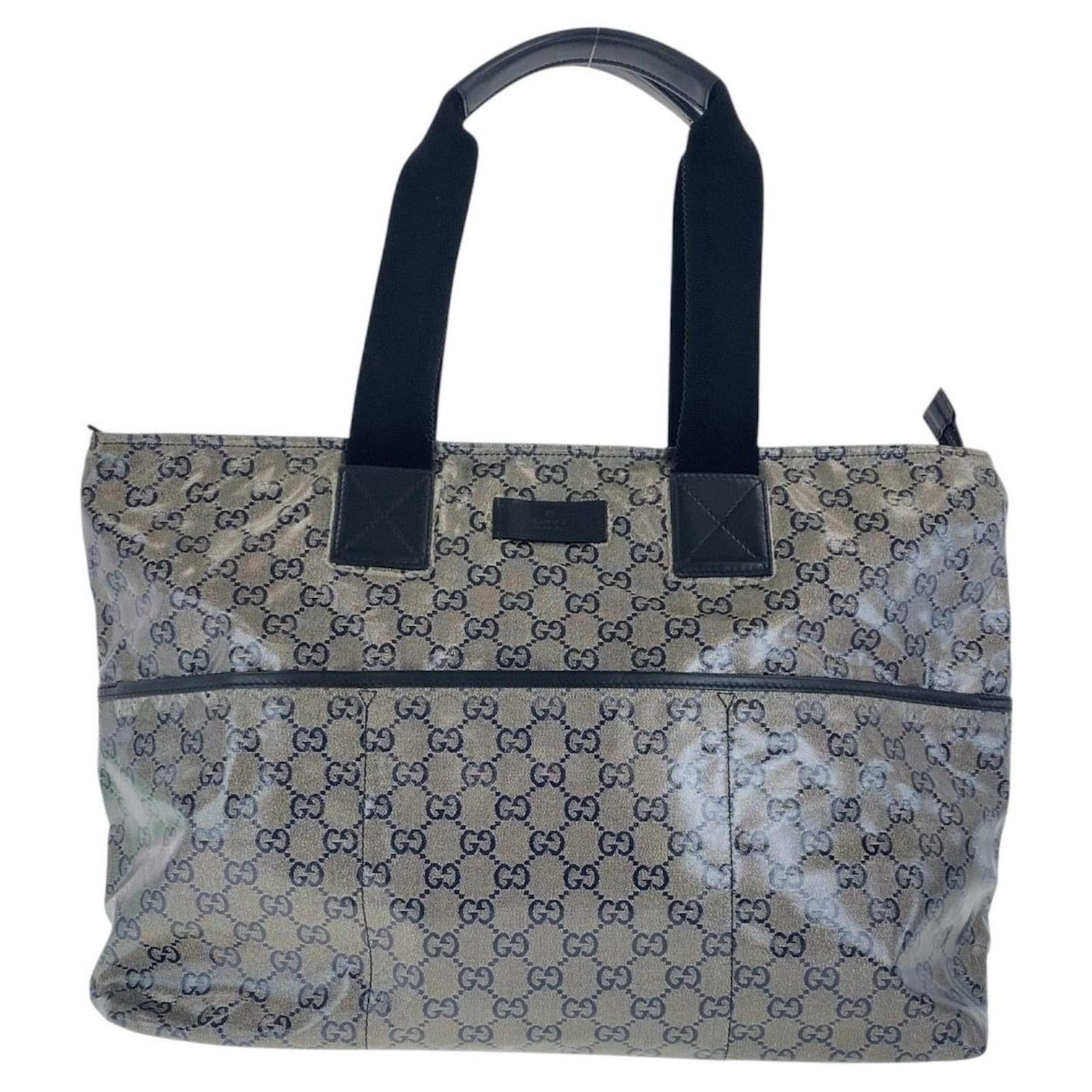 Gucci Coated Canvas Tote Bag Grey Cloth ref.2466916 - Joli Closet