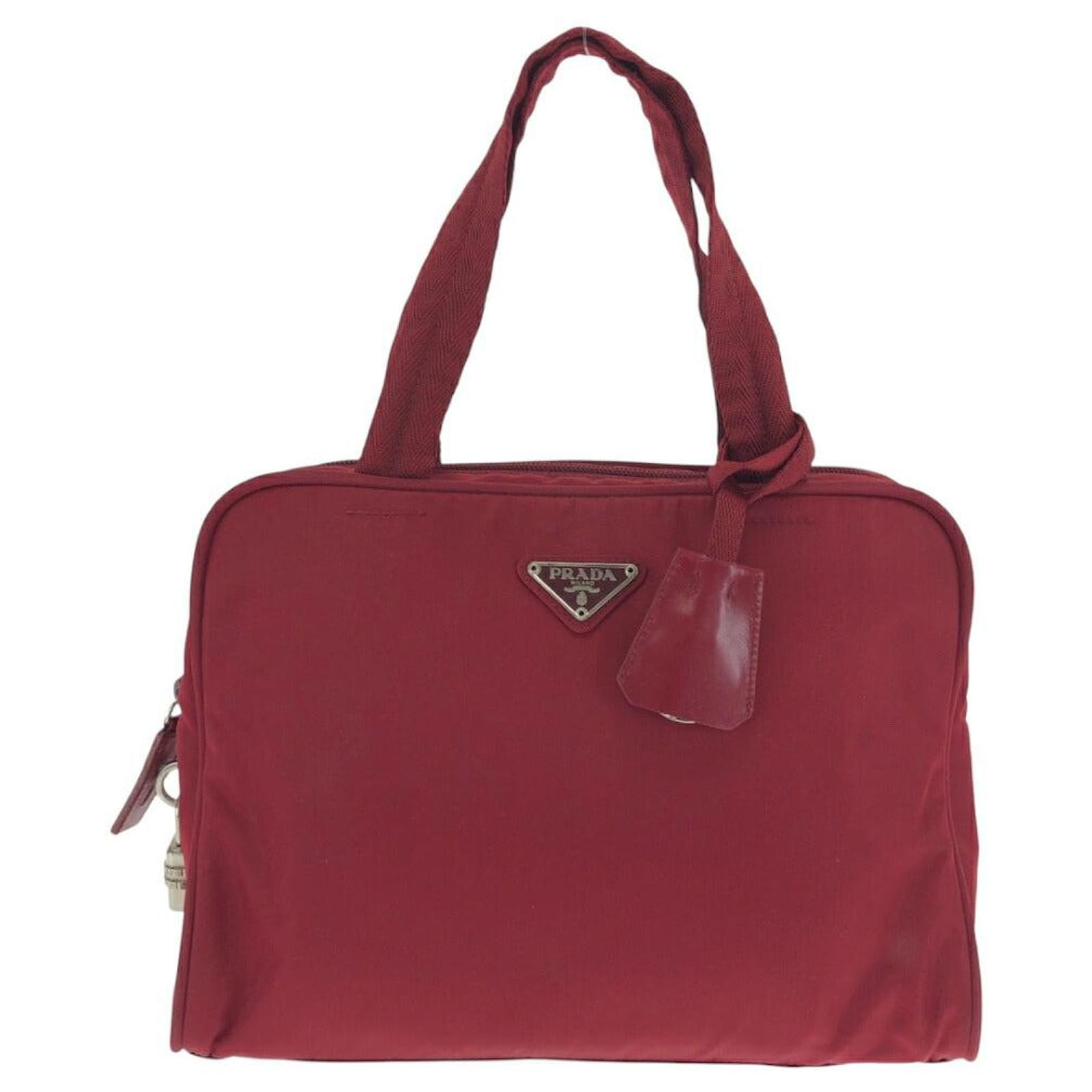 Prada Nylon Tessuto Logo Tote Bag Red ref.2467015 - Joli Closet