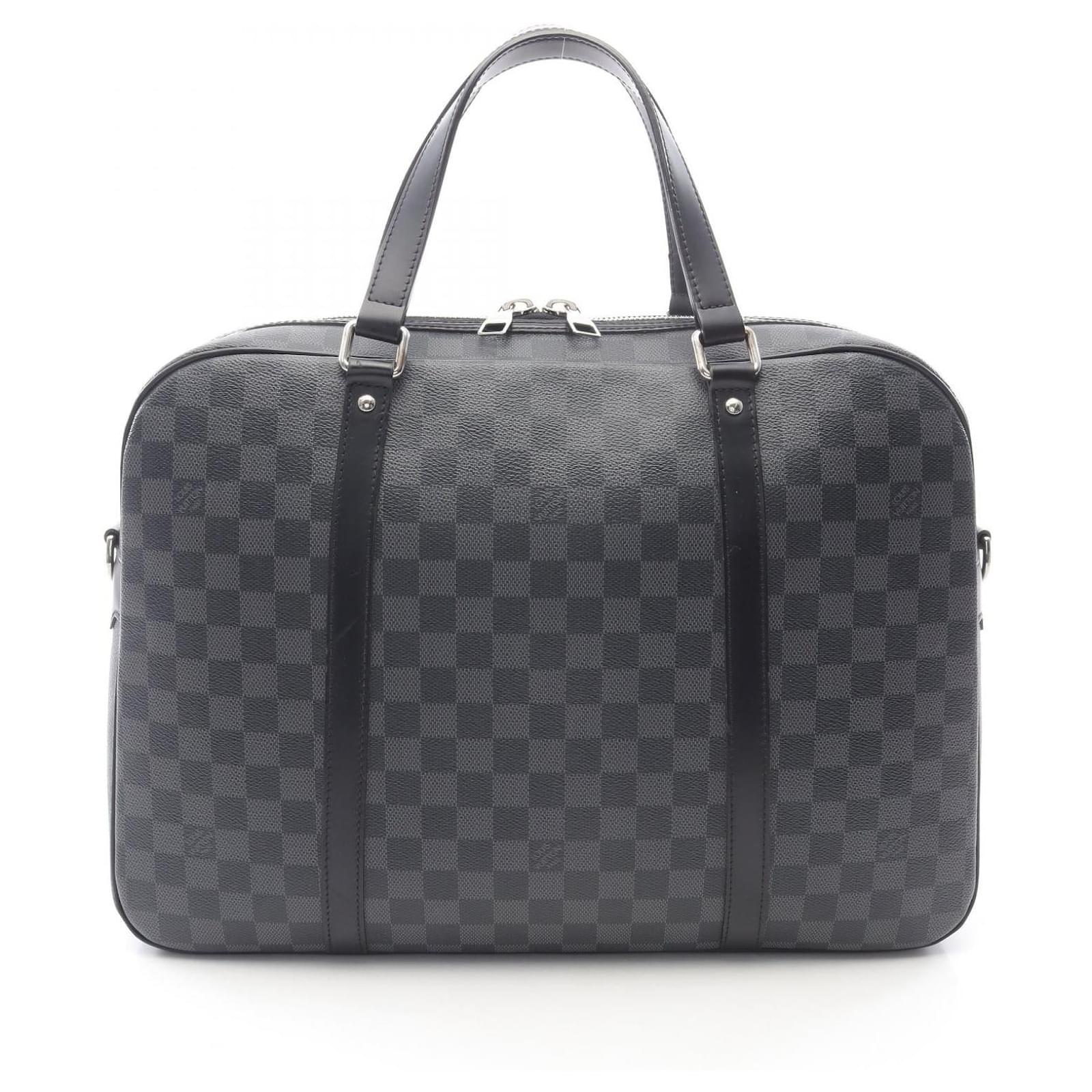 Louis Vuitton Yorne Damier Graphite PVC Coated Canvas Leather Briefcase ...