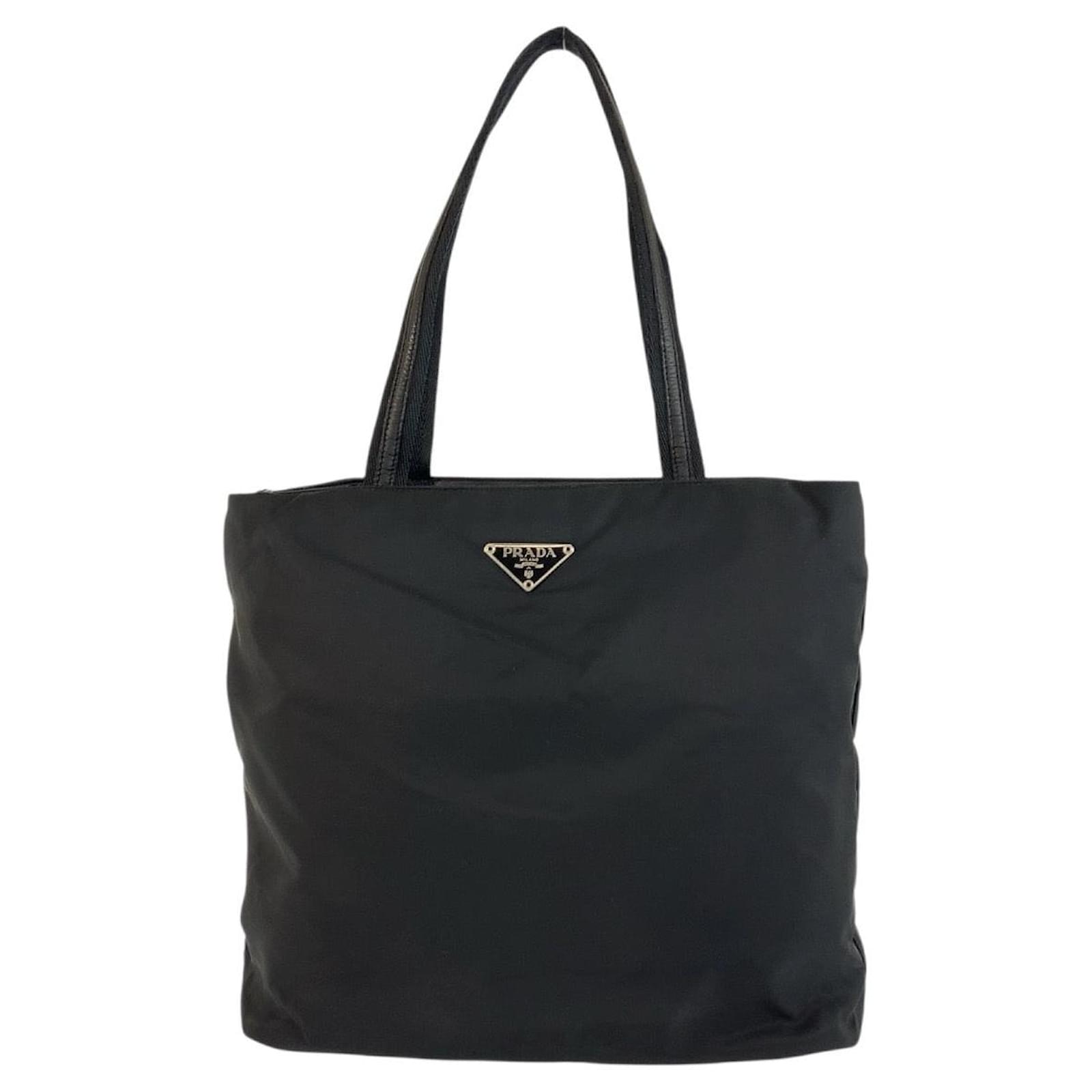 Prada Nylon Tessuto Triangle Logo Tote Black ref.2467955 - Joli Closet