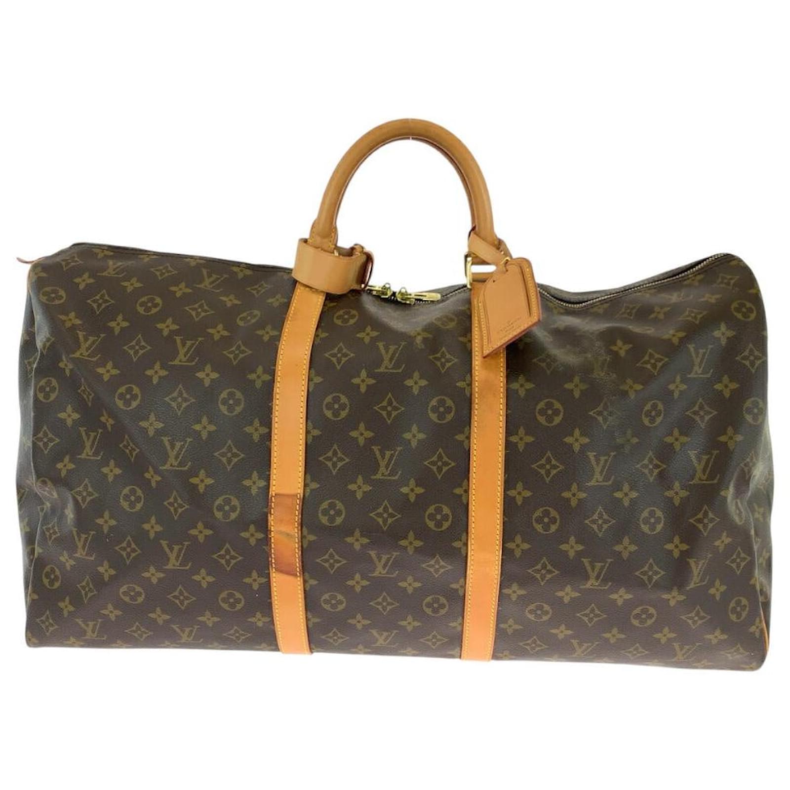 Louis Vuitton Monogram Keepall 60 Bag Brown Cloth ref.2468066 - Joli Closet