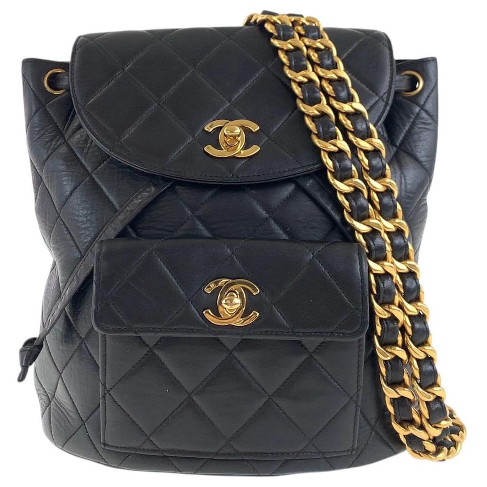 Chanel Vintage Matelasse Double Coco Mark Turn Lock Chain Shoulder ...