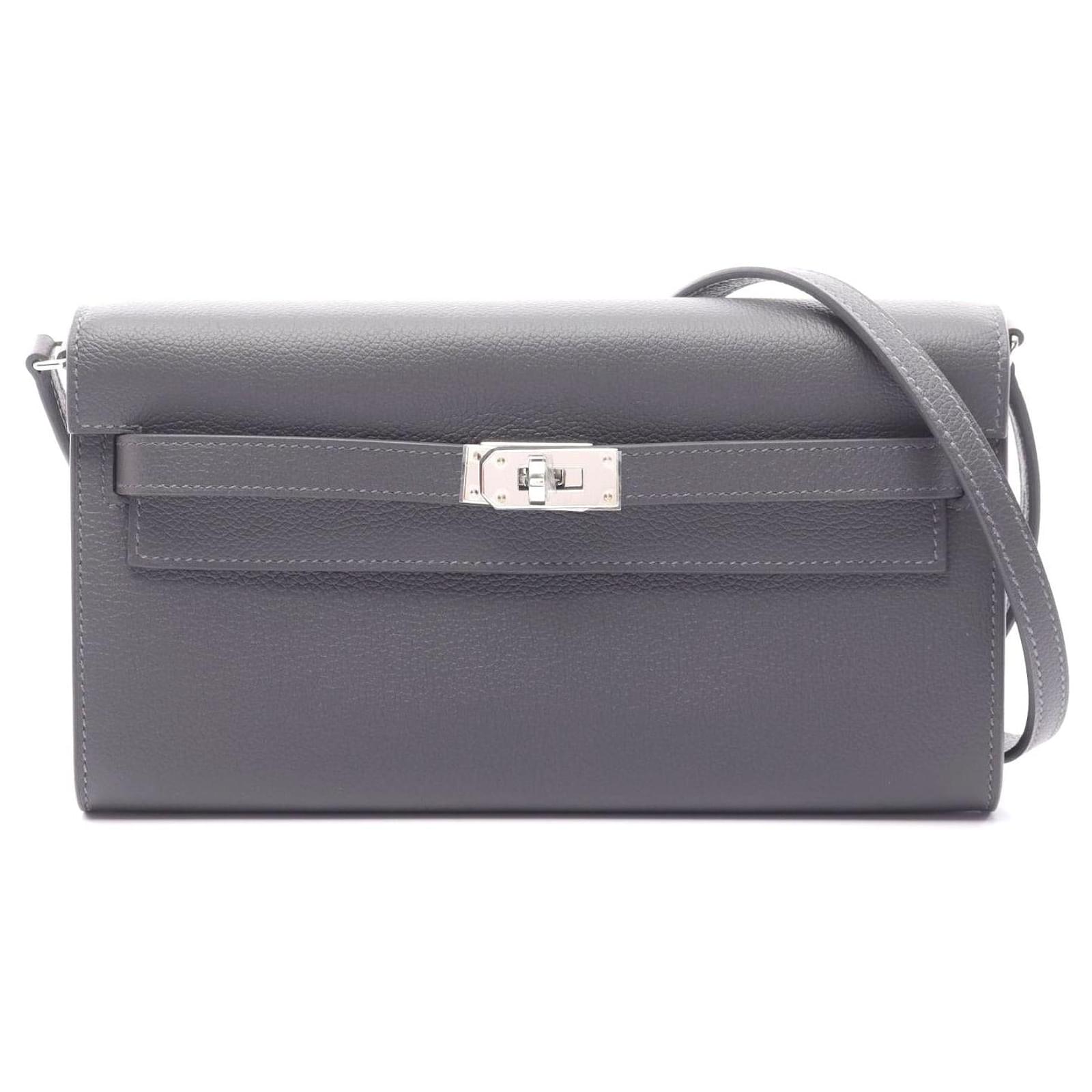 Hermès Hermes Evercolor Kelly To Go Shoulder Bag Grey ref.2468585 ...